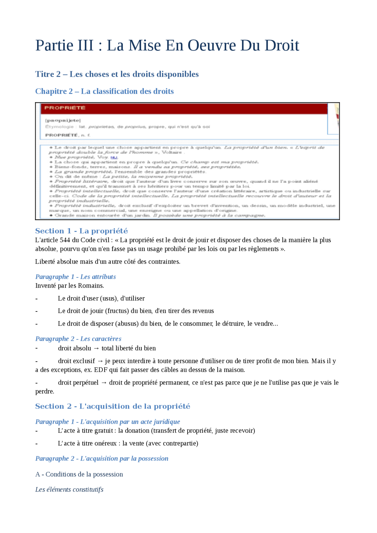 Notes Sur Les Principes Généraux De Droit 2° Partie Docsity