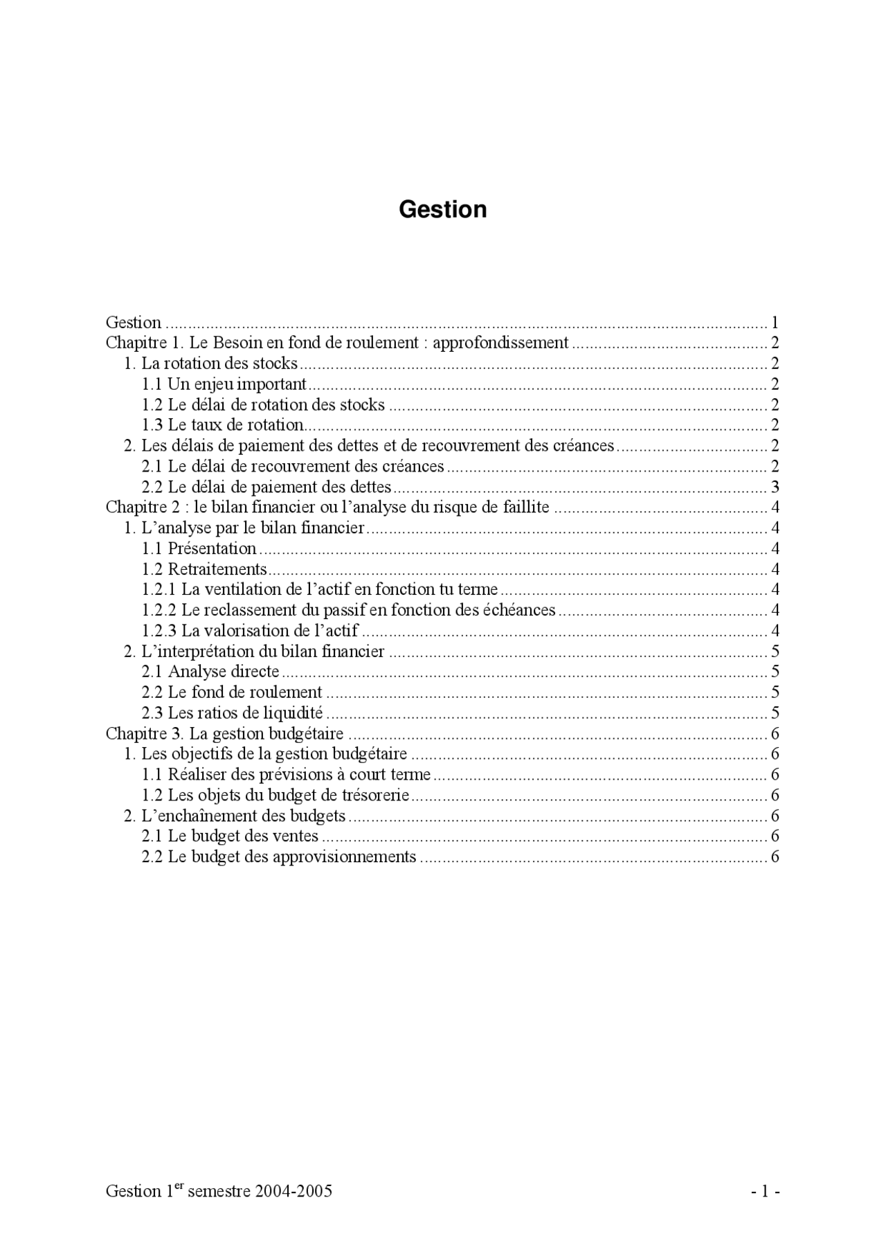 Notes Sur Le Concept De Gestion Docsity