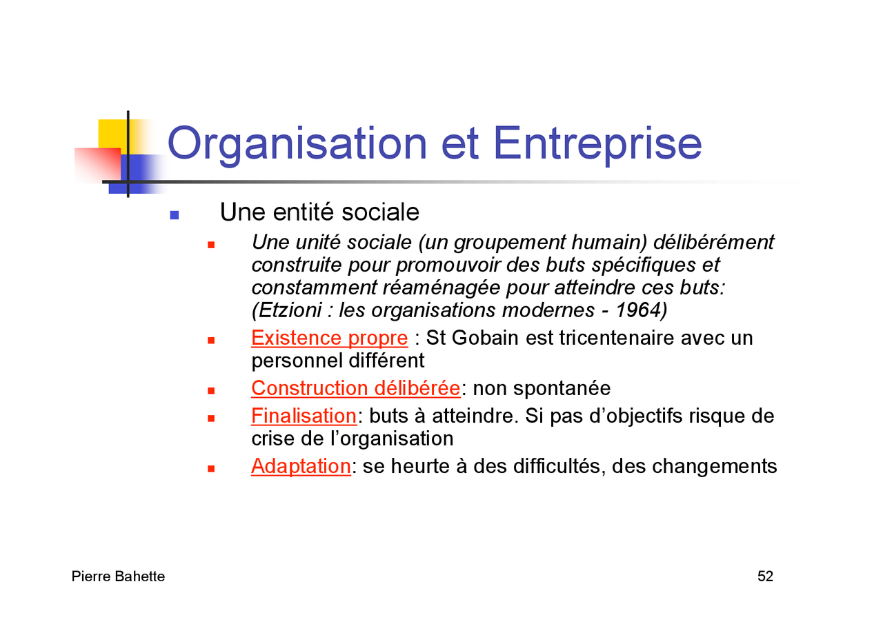 Notes Sur Les Théories Des Organisations 2° Partie Docsity