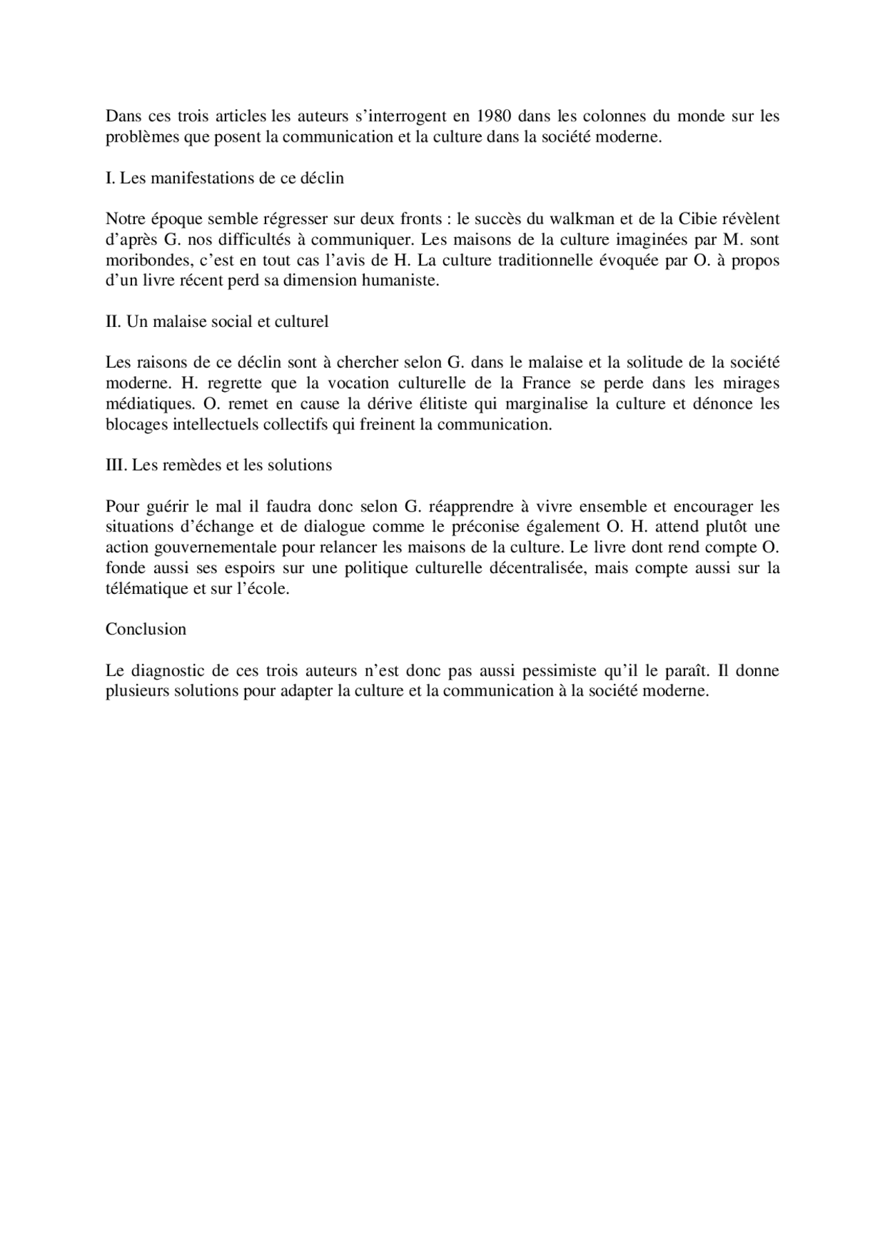 Notes De Synthèse Sur La Langue Française Docsity