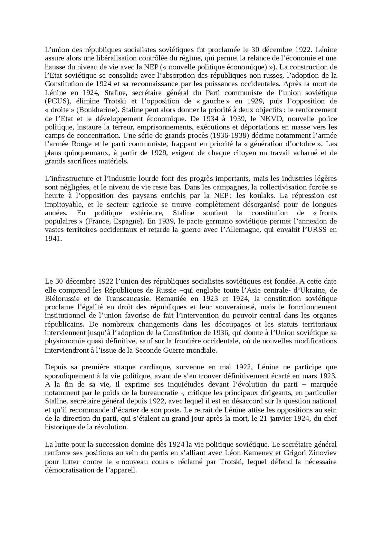 Notes Sur La Civilisation La Nep Docsity