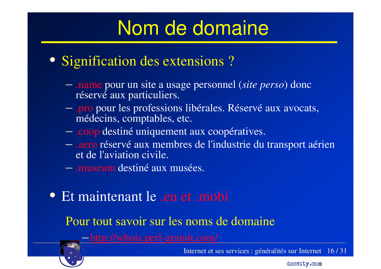 Notes Sur Internet Et Ses Services 2° Partie Docsity