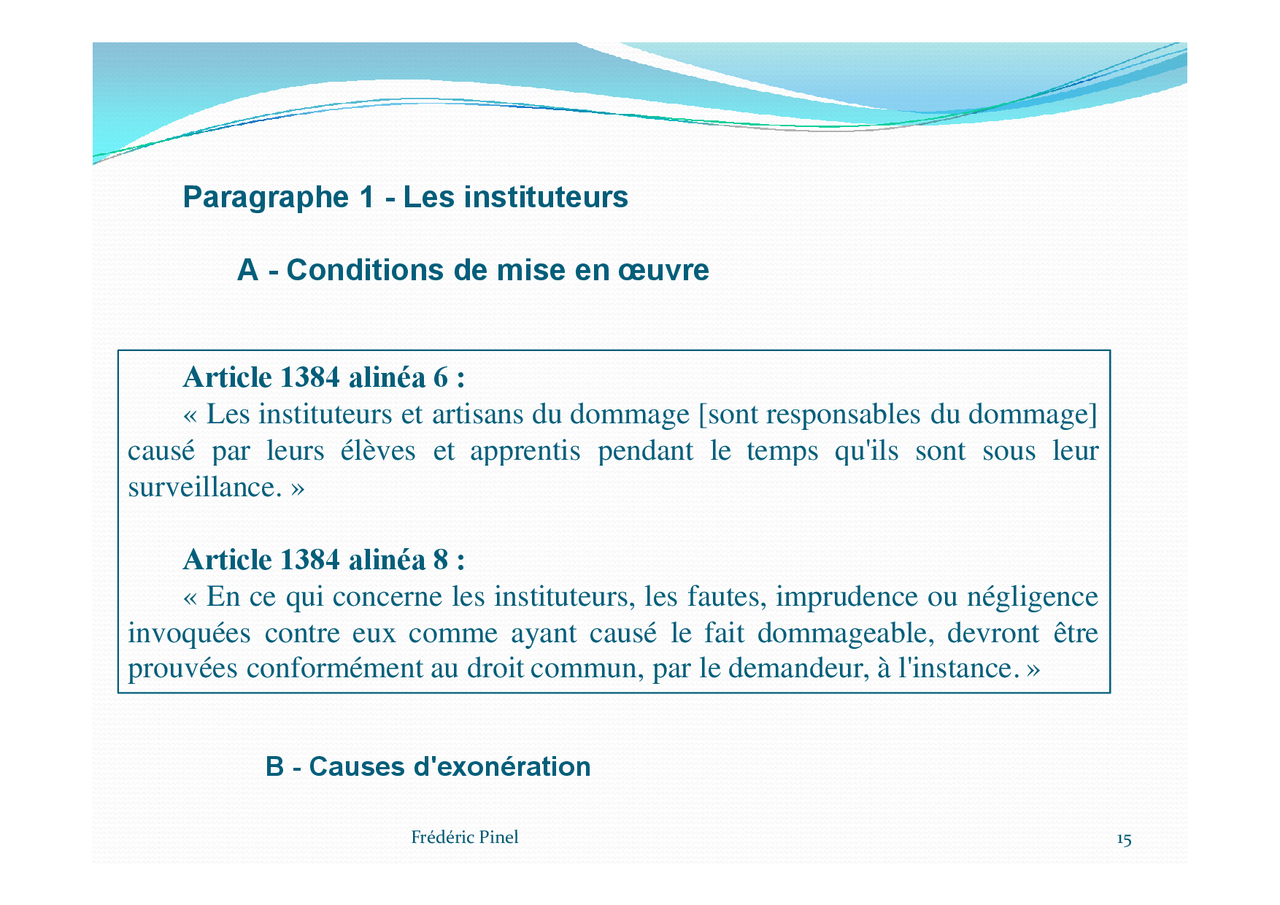 Notes Sur La Responsabilité Civile 3° Partie Docsity
