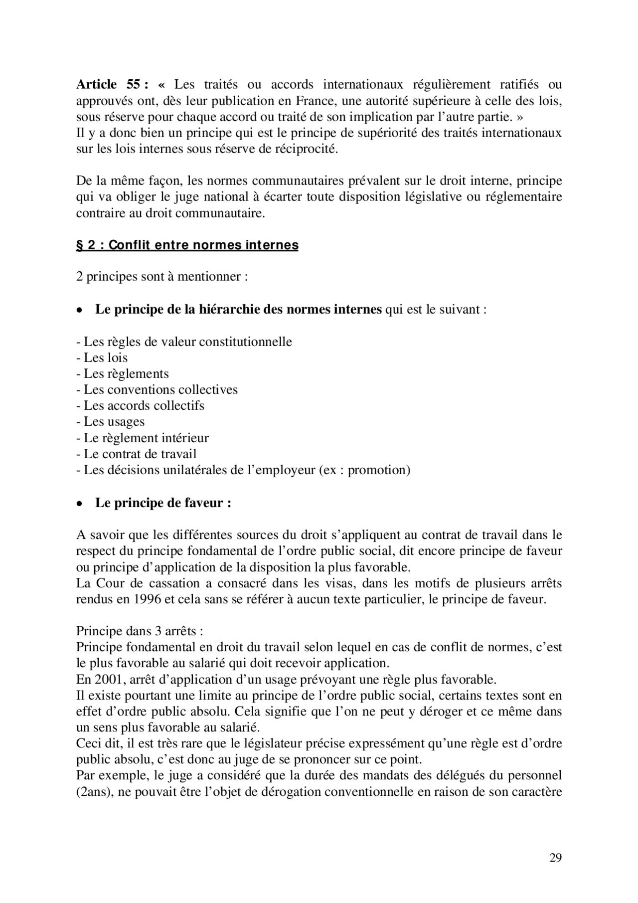 Notes Sur Le Droit Du Travail 3° Partie Docsity
