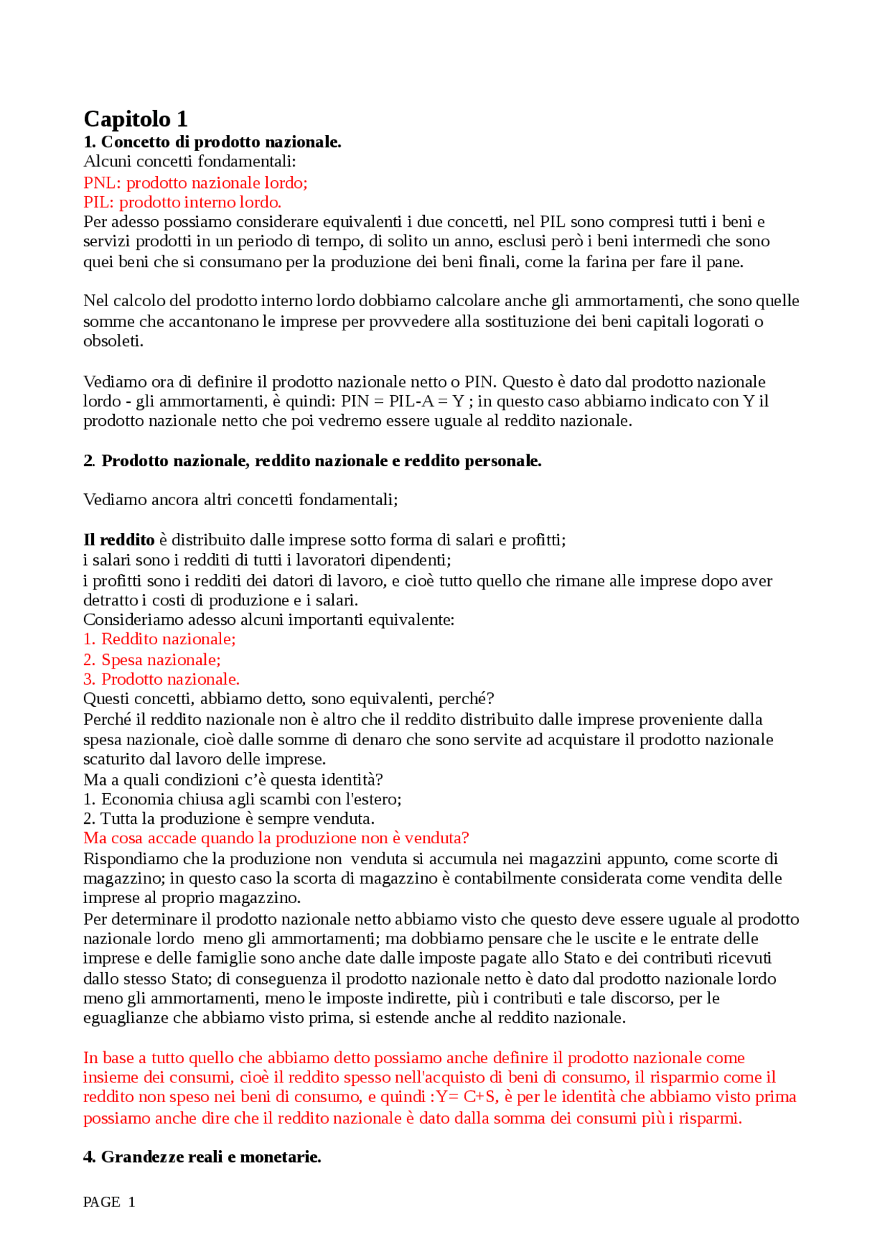 Macroeconomia Elementare Jossa I Ii Iii Docsity