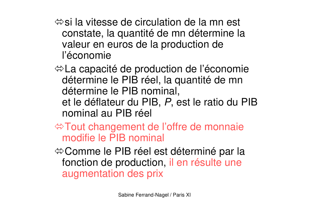 Notes Sur Le Marché De La Monnaie 3° Partie Docsity