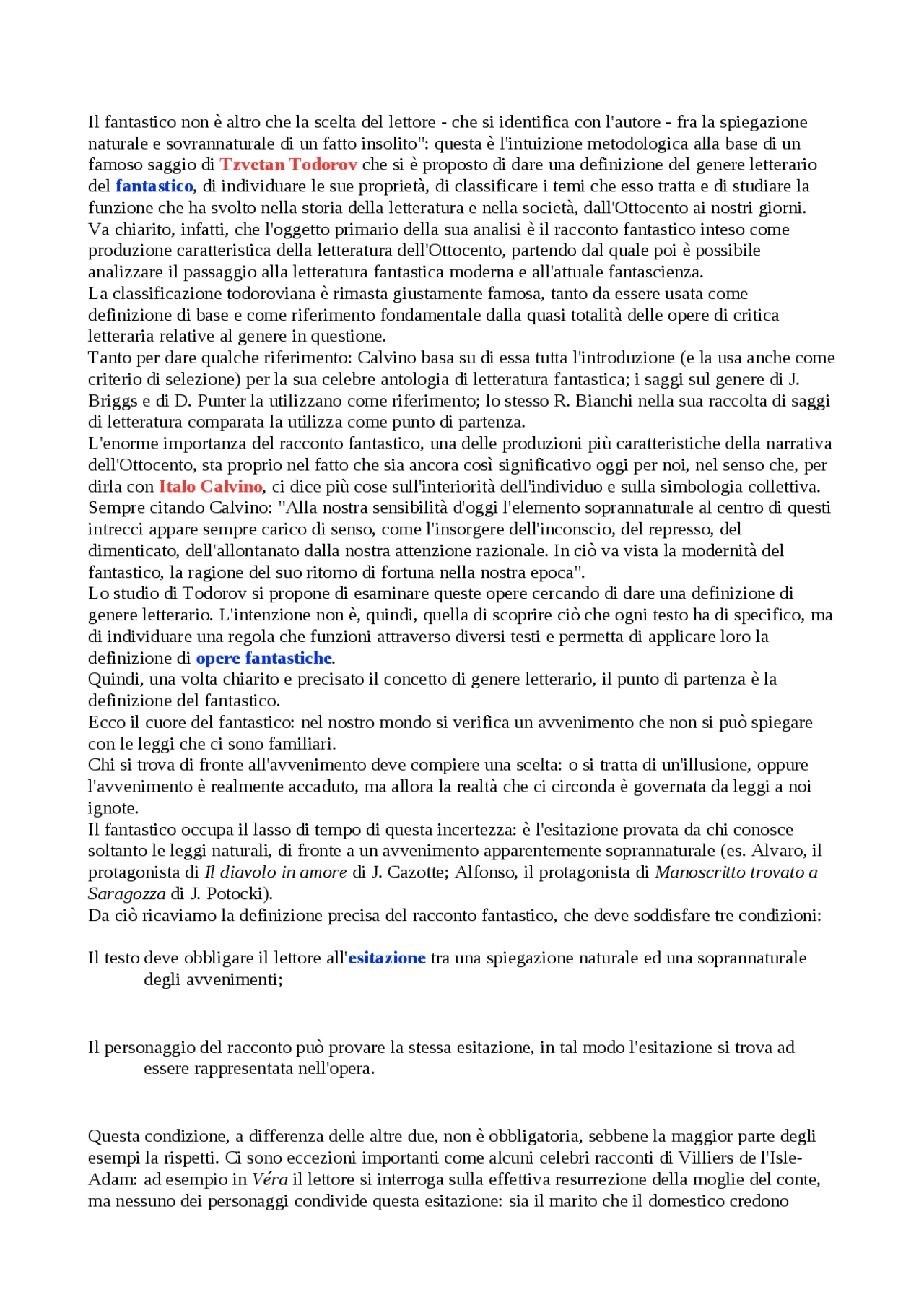 Riassunto Todorov Docsity