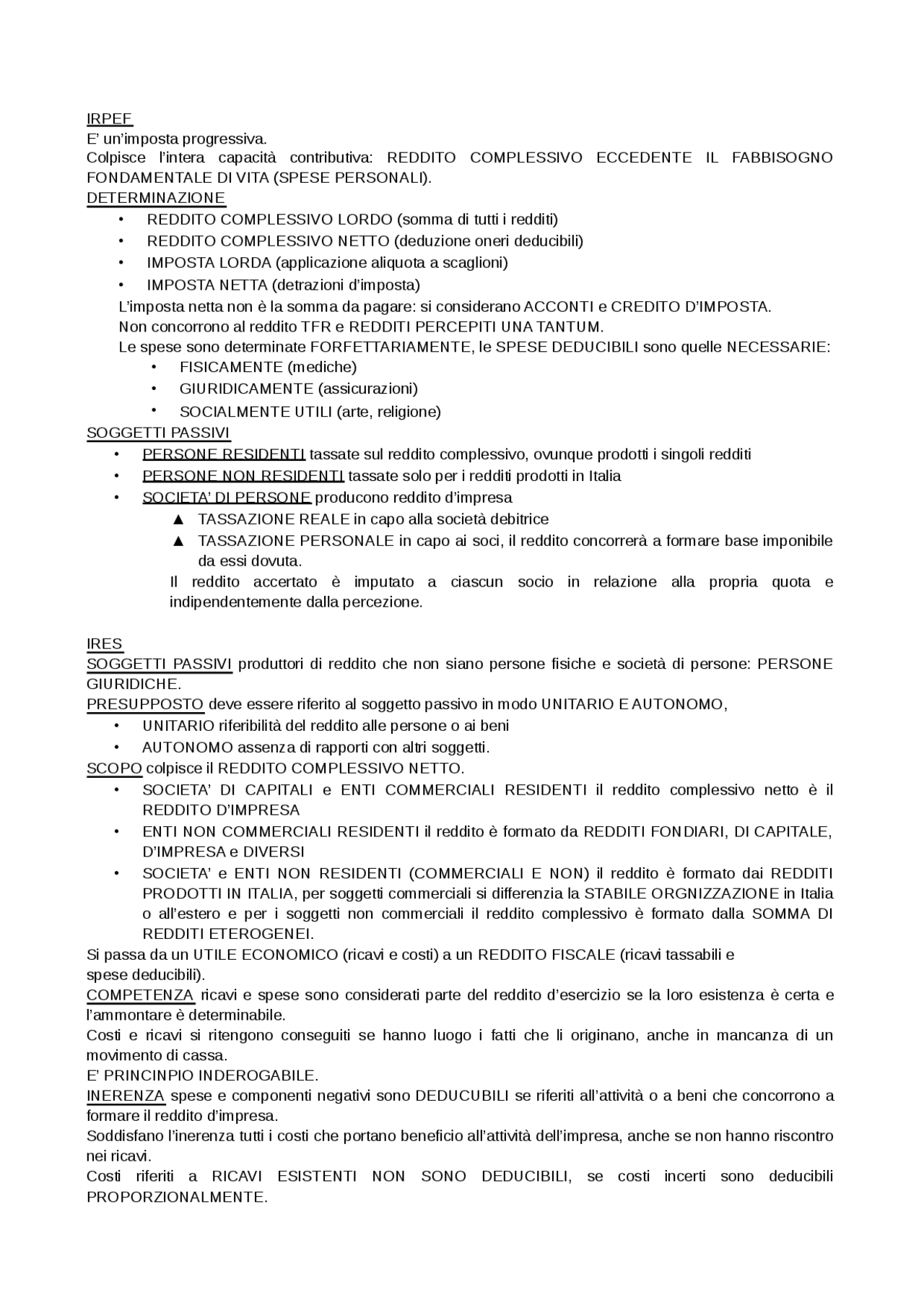 Irpef E Ires Docsity
