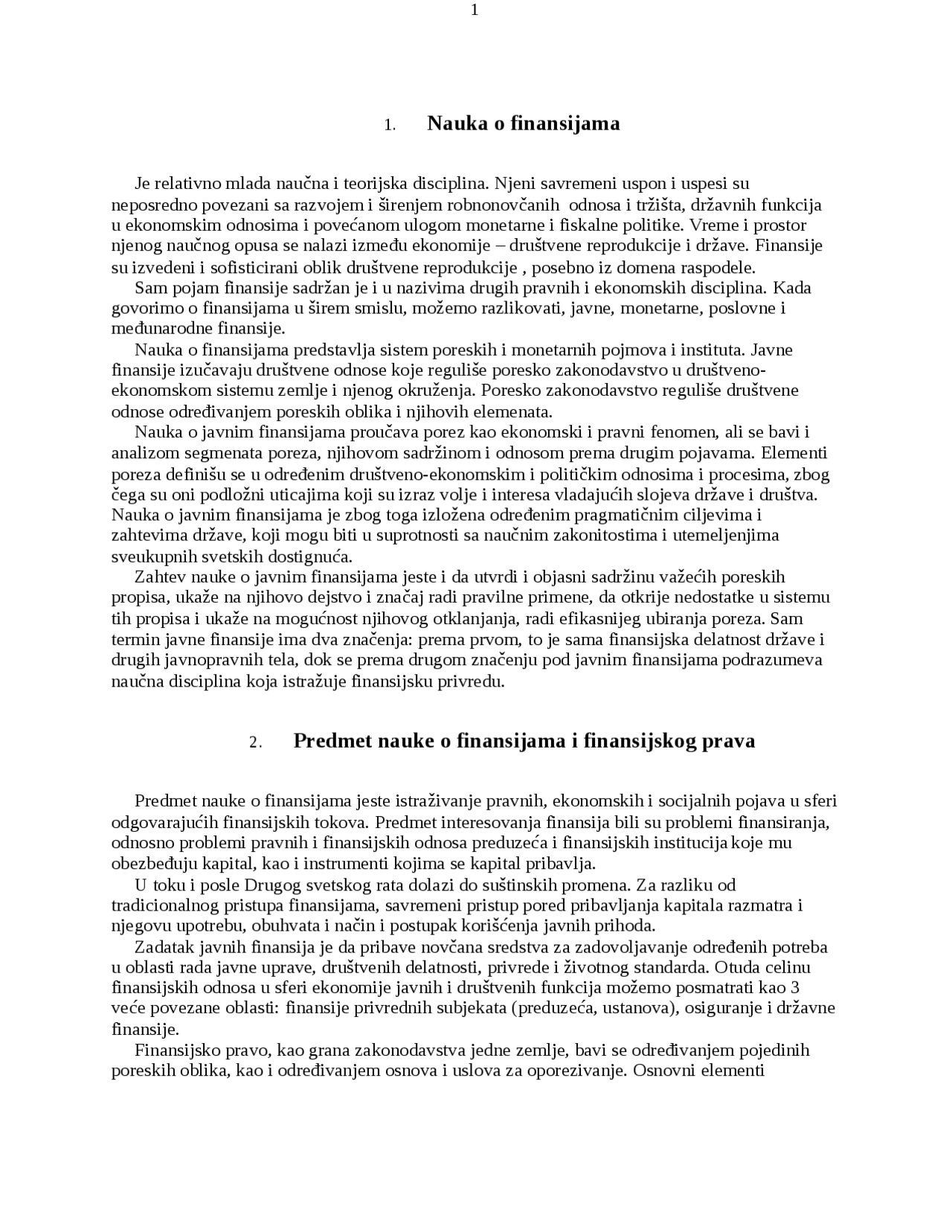 Milosevic Finansije Skripta Rezime Predlog Javne Finansije I