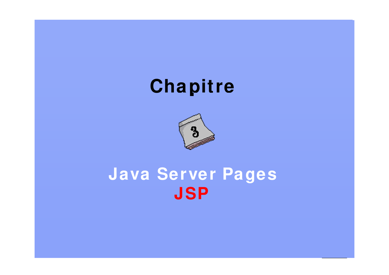 Notes sur Java Server Pages JSP - 1° partie - Docsity