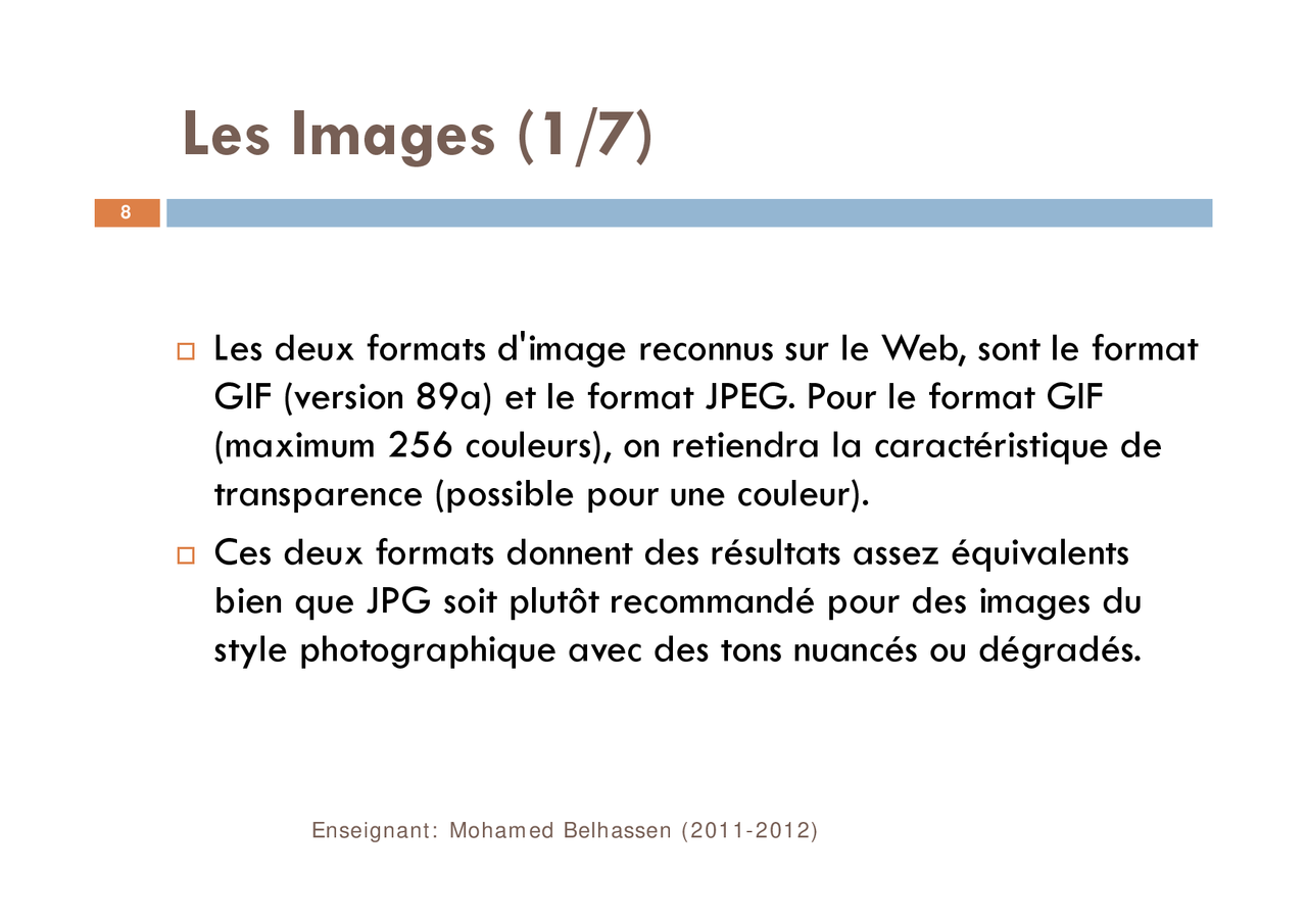 Notes Sur Les Liens Et Les Images En Html 2° Partie Docsity