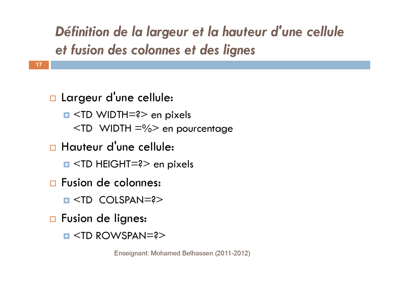 Notes Sur Les Tableaux 2° Partie Docsity