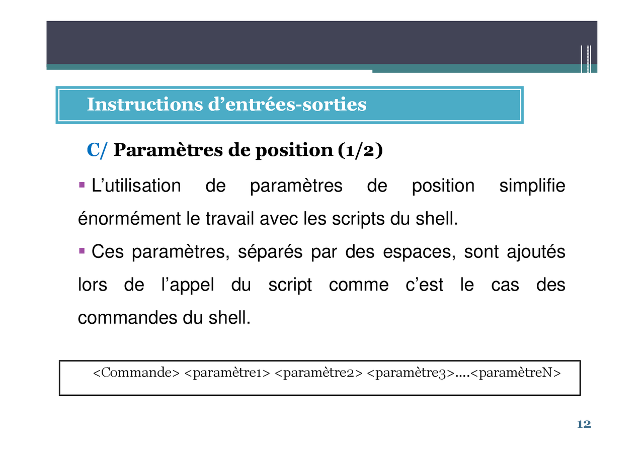 Notes Sur La Programmation Shell 2° Partie Docsity