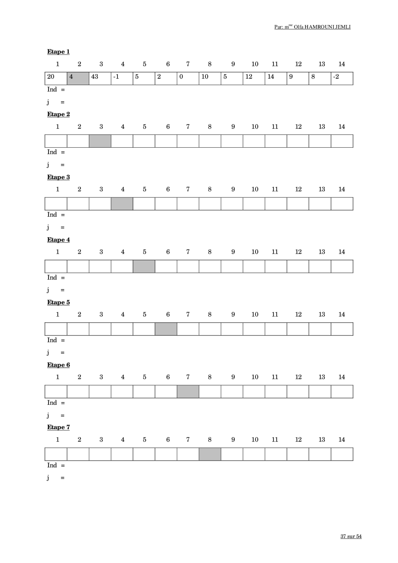 Notes Sur Les Algorithmique Et Structures De Données 3° Partie Docsity