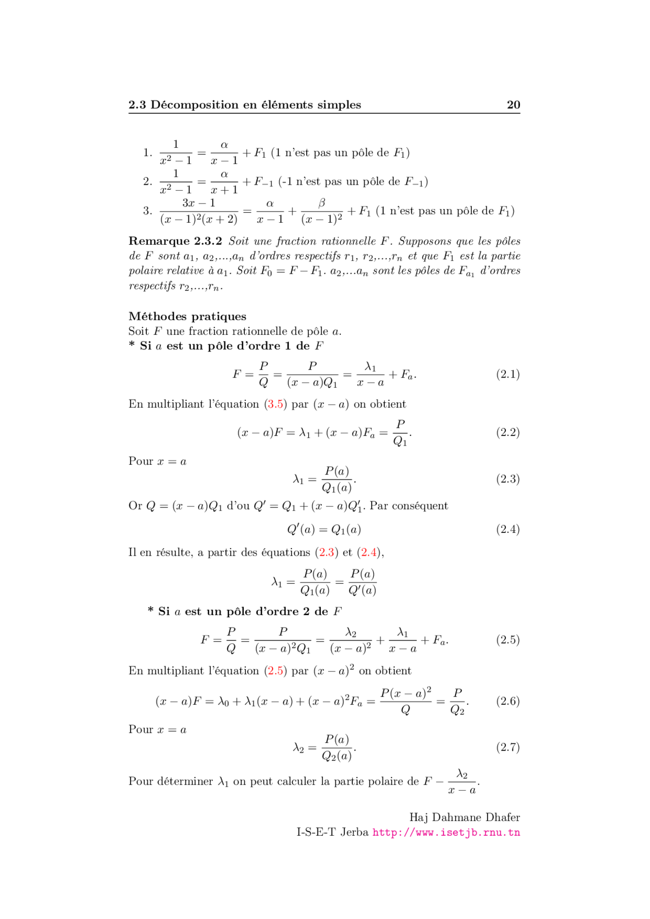Notes Sur Les Notions De Base Dalgèbre 3° Partie Notes Méthodes