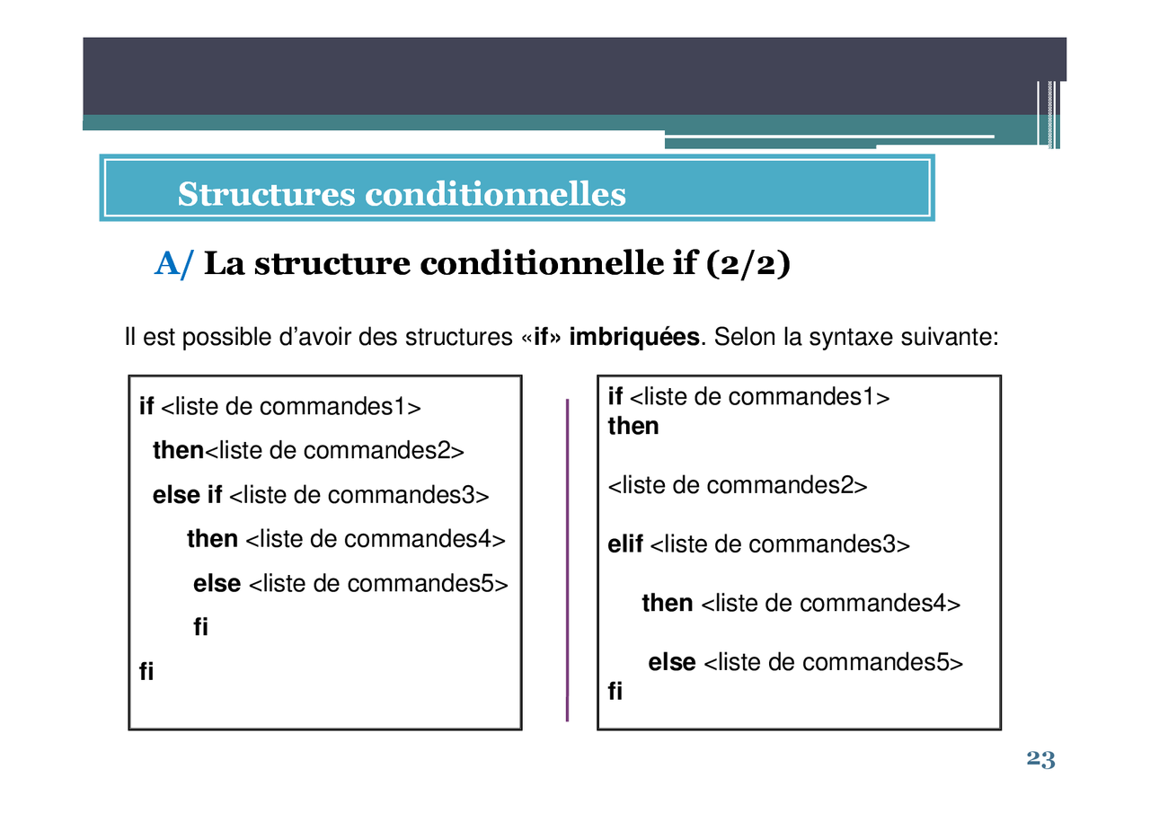 Notes Sur La Programmation Shell 3° Partie Docsity