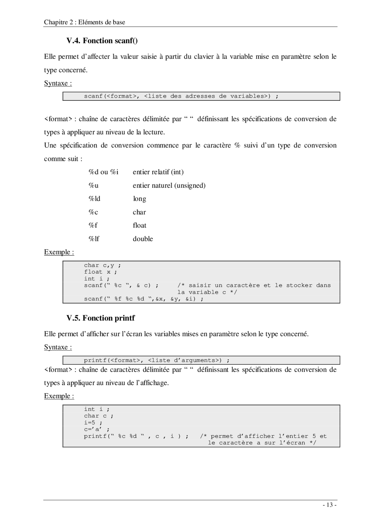 Notes sur les principes fondamentaux de la programmation - 2° partie ...