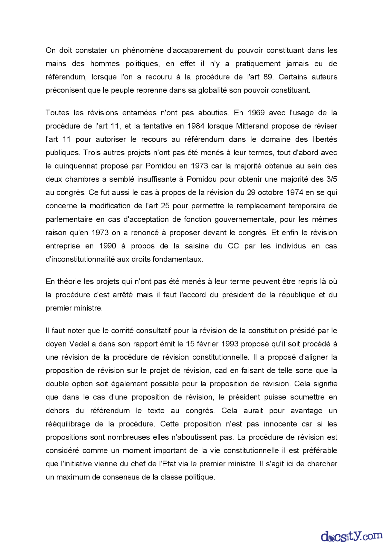 Droit Constitutionnel Notes Complètes 3° Partie Docsity