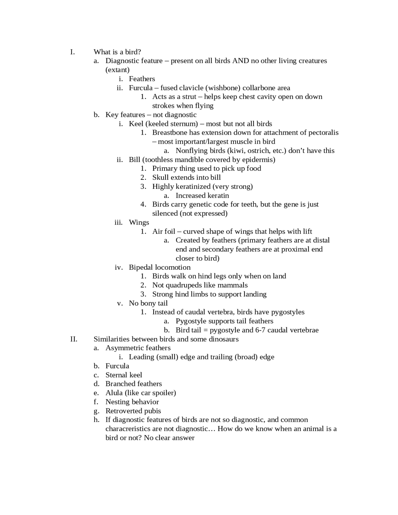 What Is Bird Evolutions Of Birds Lecture Notes Biol 5750 Docsity