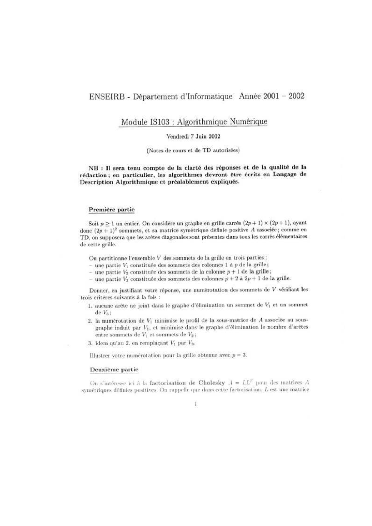 Exercices Sur Lalgorithmique Numérique 2 Docsity