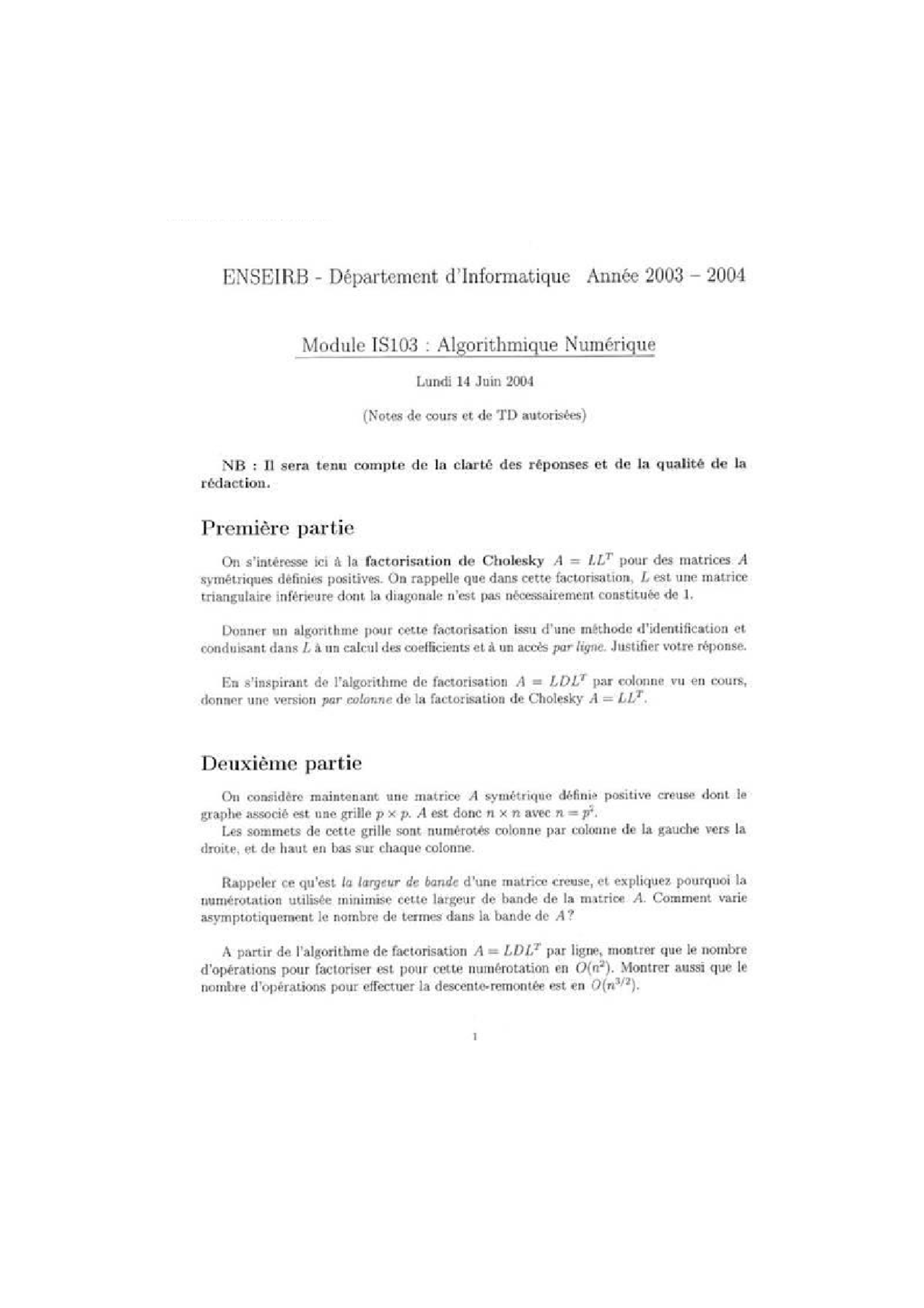 Exercices Sur Lalgorithmique Numérique 5 Docsity