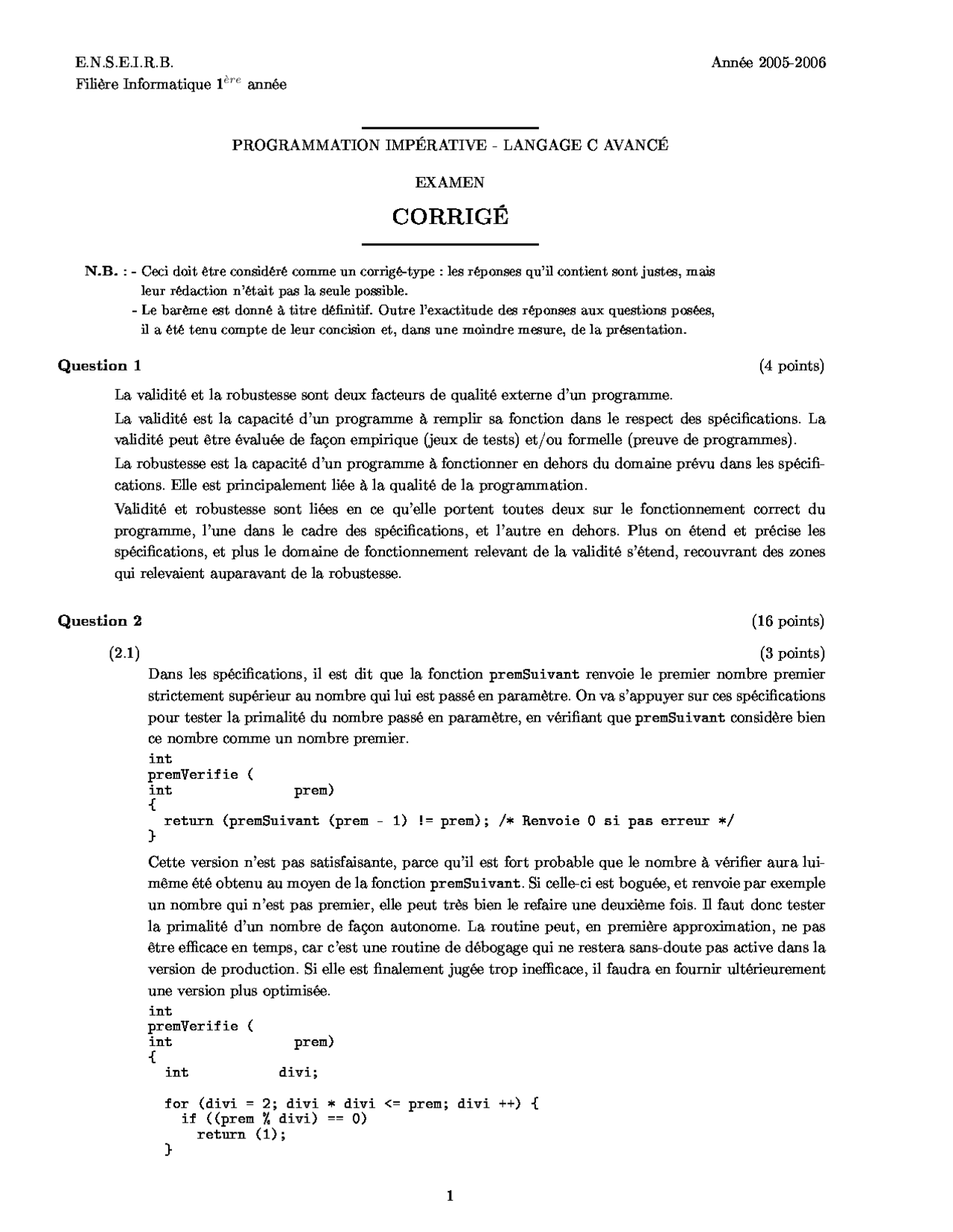 Examen Sur La Programmation Fonctionnelle Correction Docsity