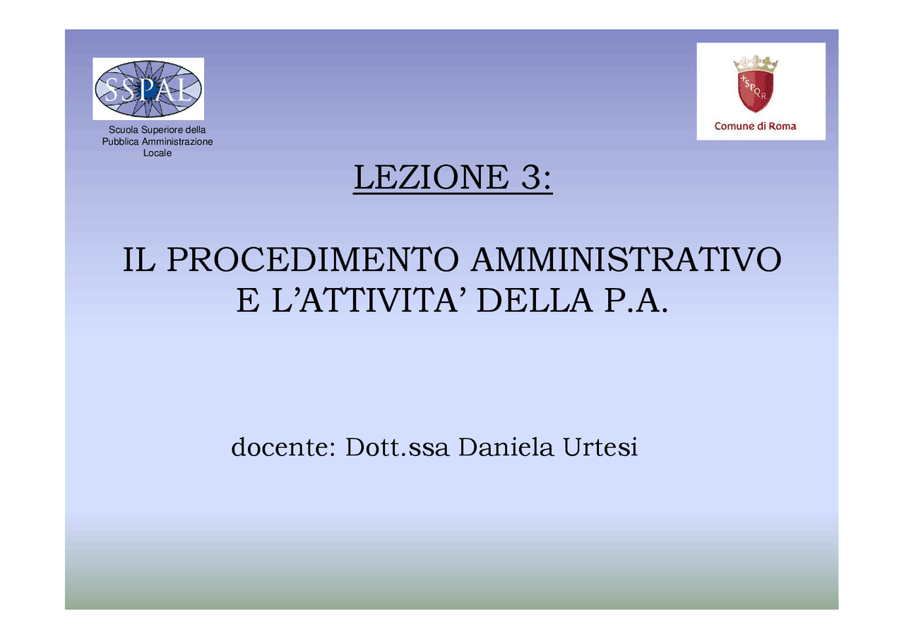 Slides Diritto Amministrativo Docsity