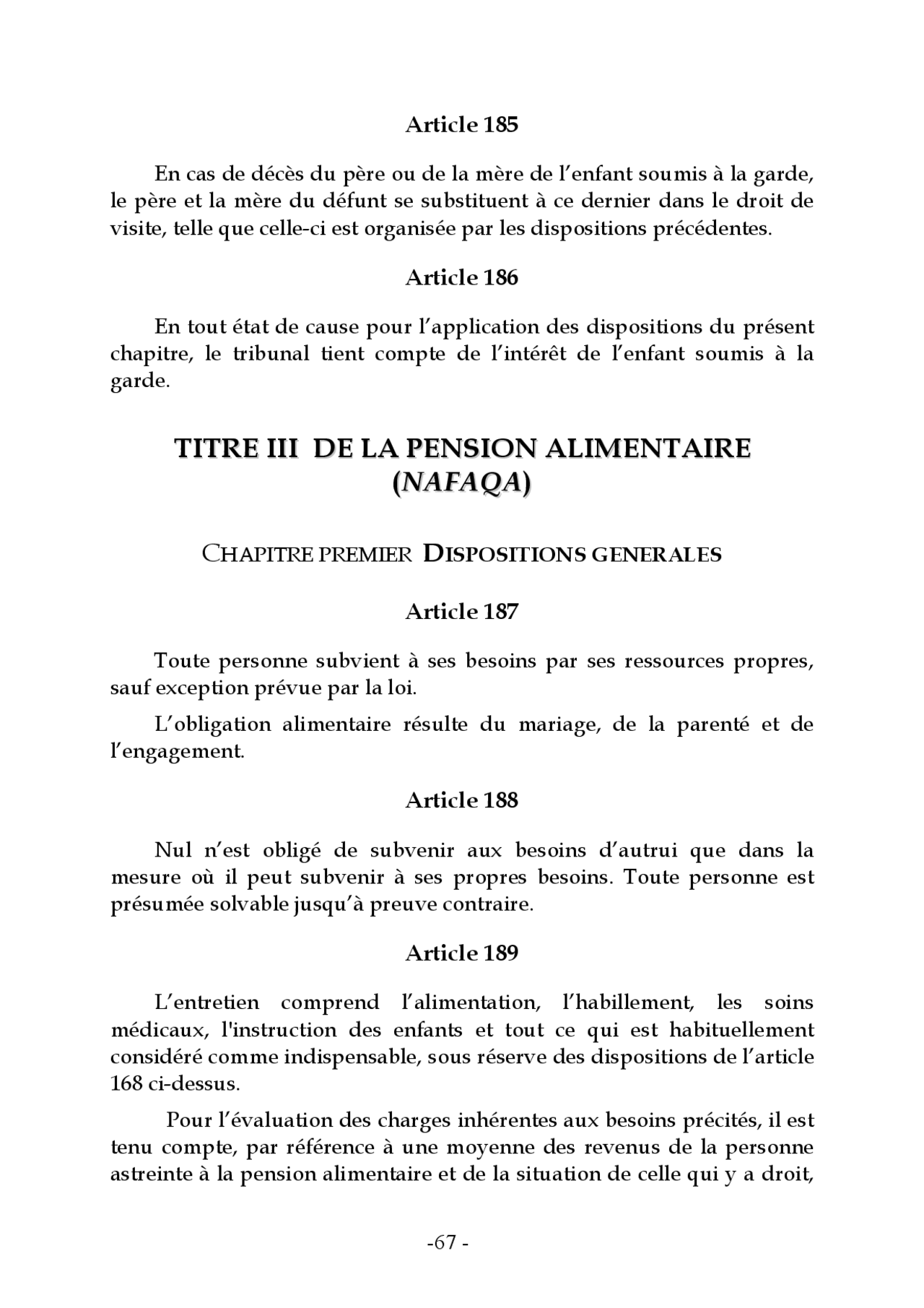 Notes sur le code de la famille - la moudawana - 3° partie | Apuntes ...