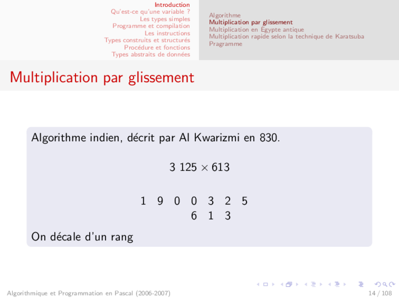 Notes Sur Lalgorithmique Et La Programmation En Pascal 2° Partie