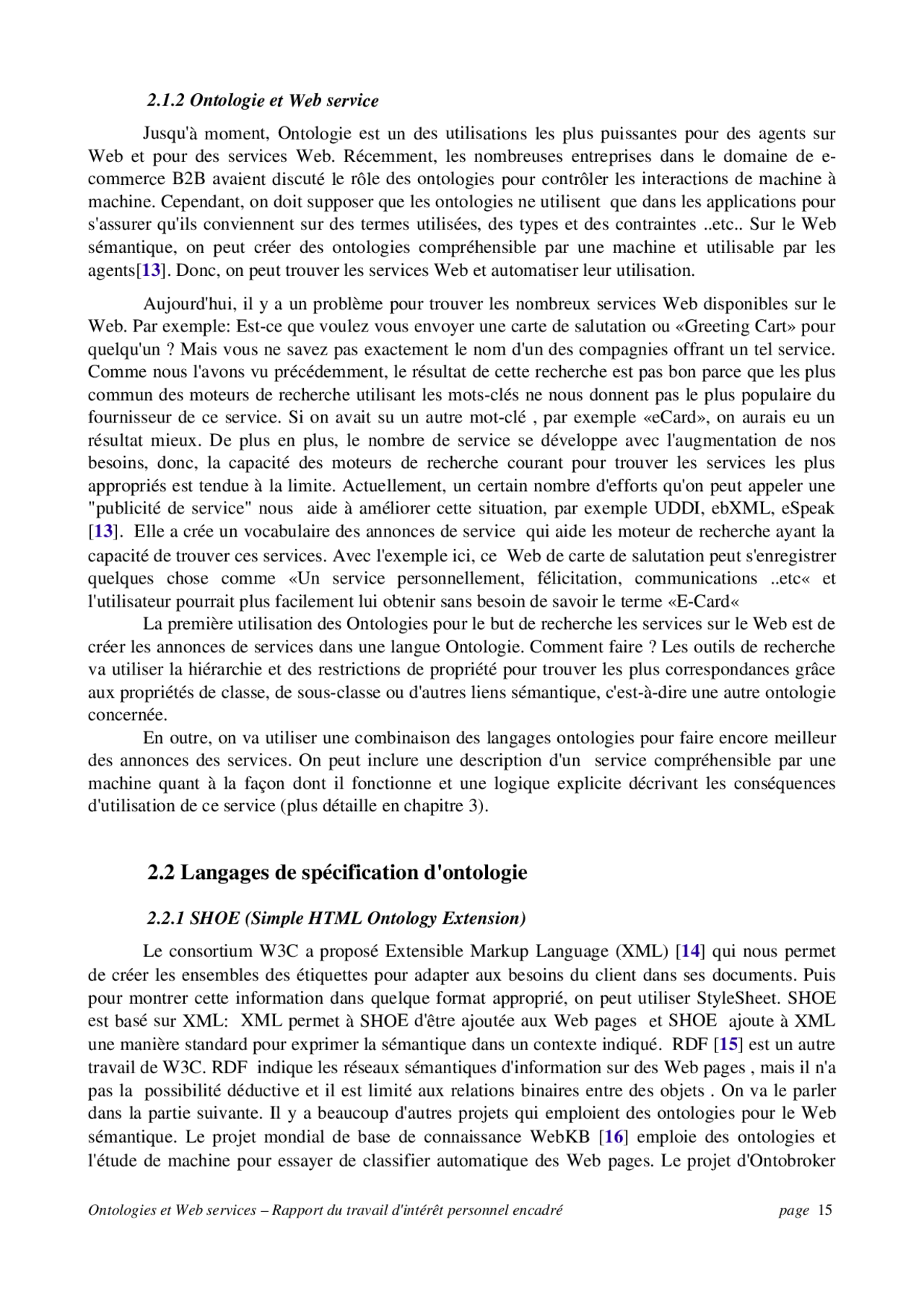 Notes Sur Les Ontologies Et Les Web Services 2° Partie Docsity