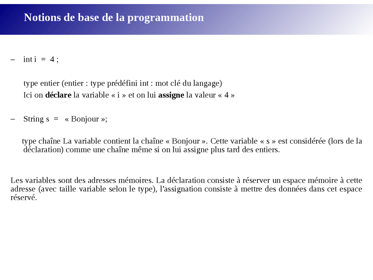 Notes Sur Lalgorithmique Et Programmation 3° Partie Docsity