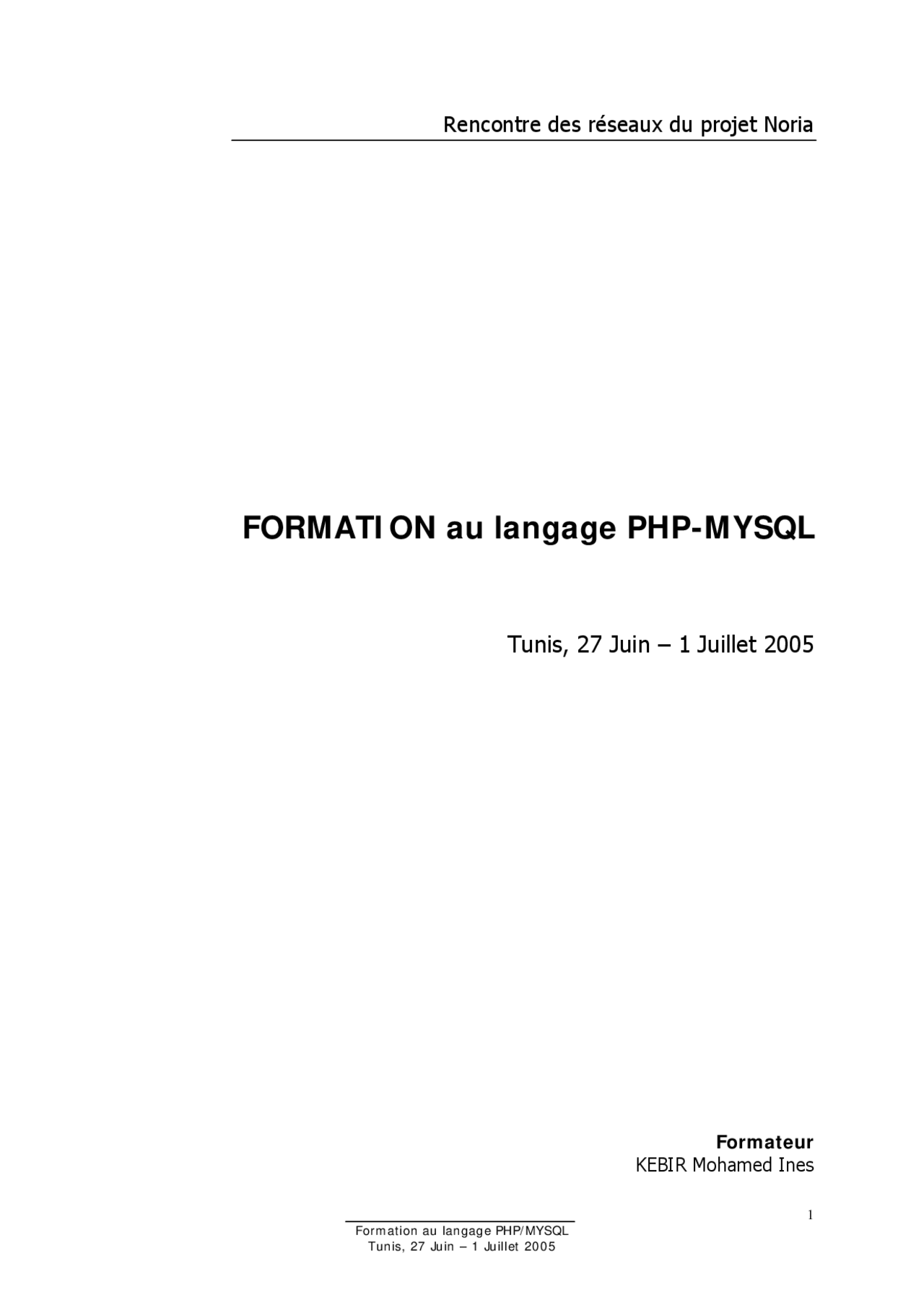Notes Sur Le Langage Php Mysql 1° Partie Docsity