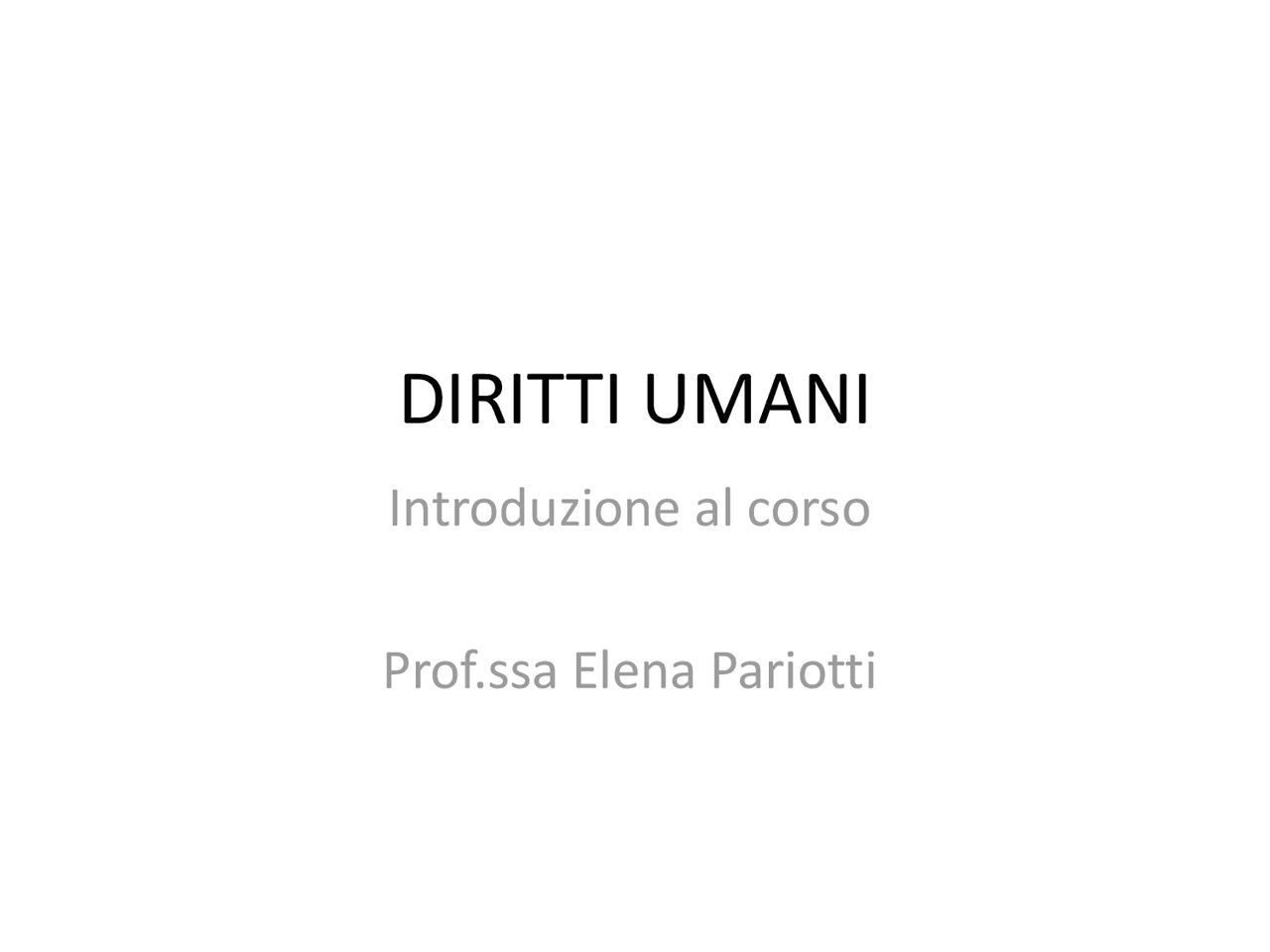 Slide Di Diritti Umani Docsity