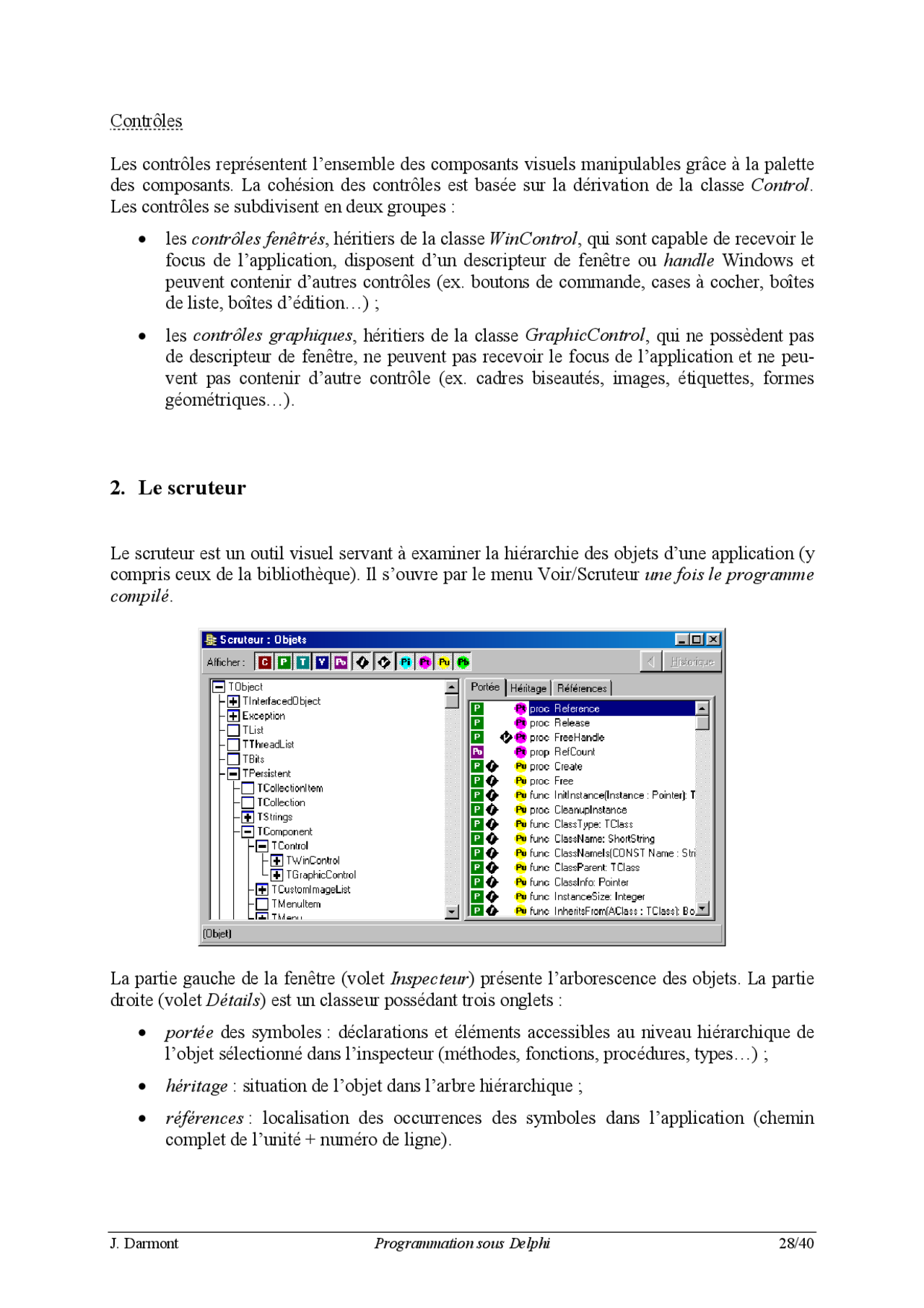 Notes Sur La Programmation Sous Delphi 3° Partie Notes Applications