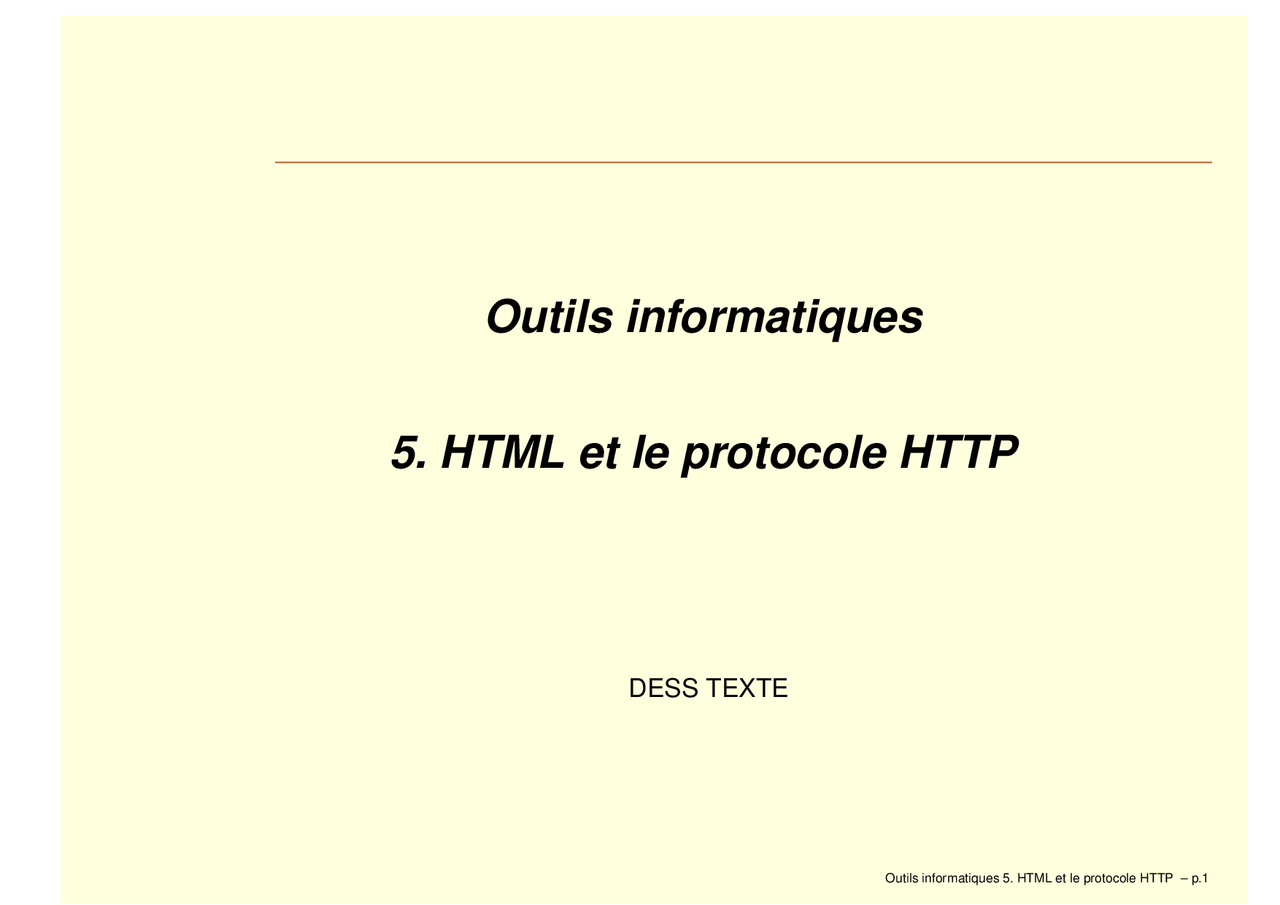 Notes Sur Les Outils Informatiques Docsity
