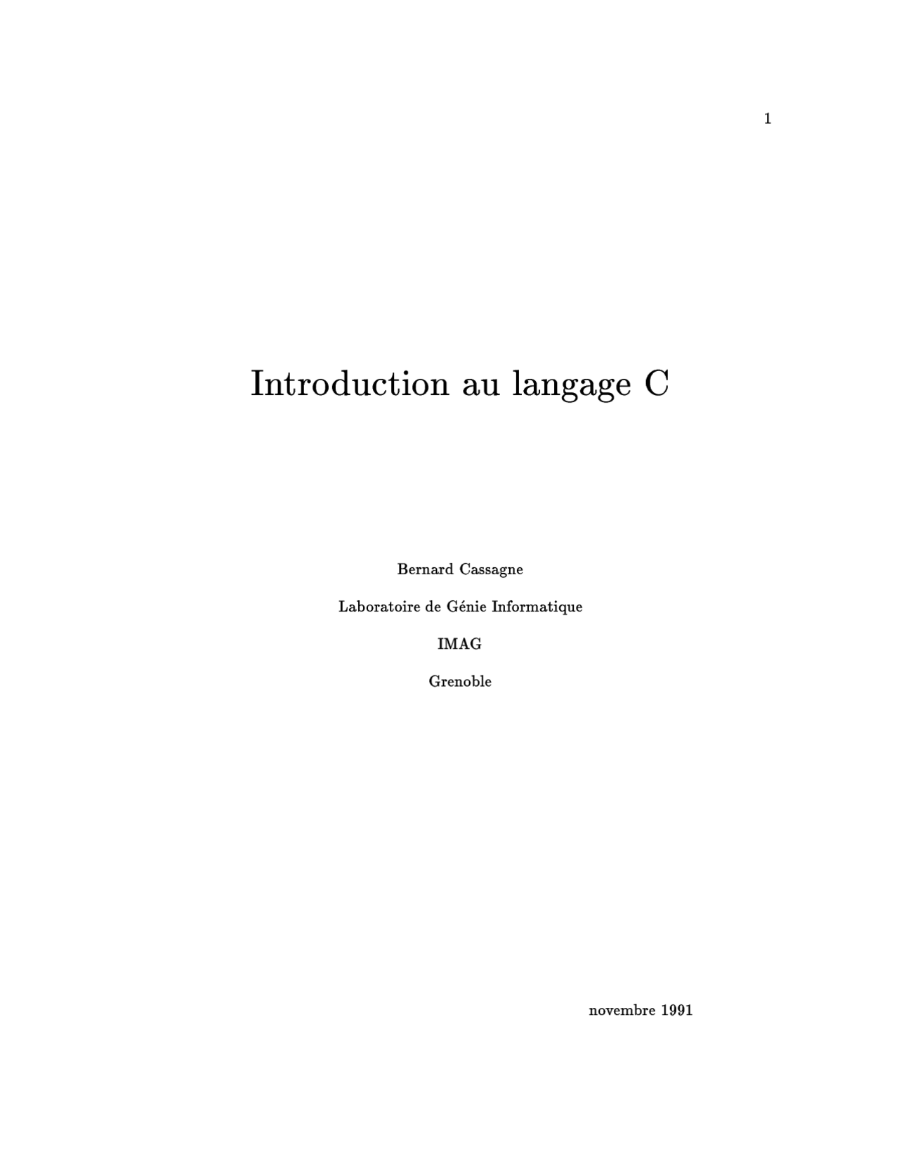 Notes Sur Lintroduction Au Langage C Docsity