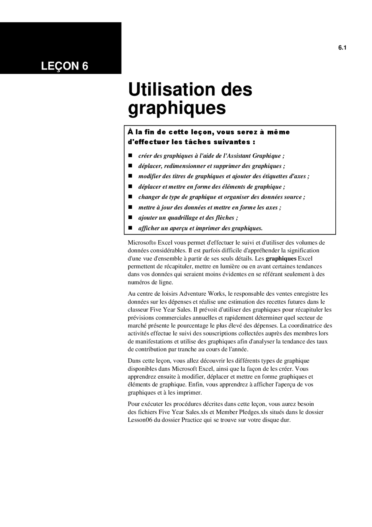Notes sur l'utilisation des graphiques - Docsity
