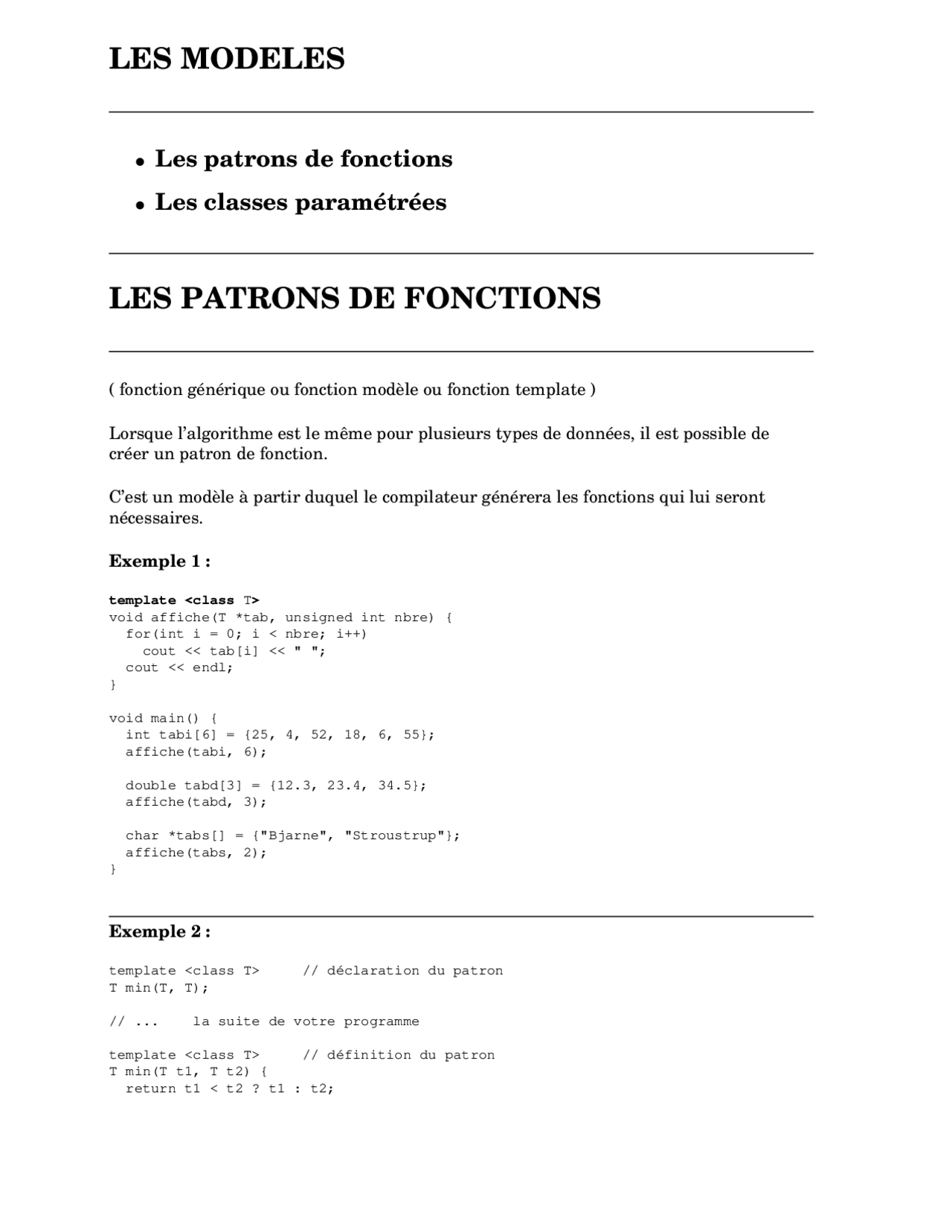 Notes Sur Les Modèles Docsity