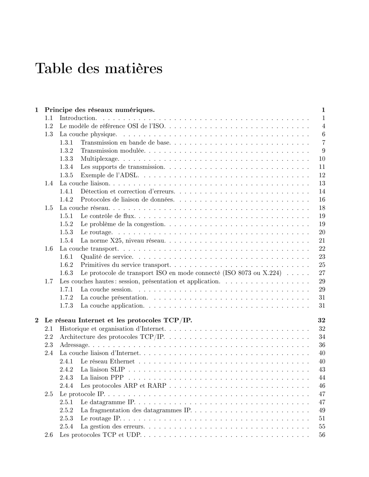 Notes Sur Les Principes Des Réseaux Informatiques 1° Partie Notes