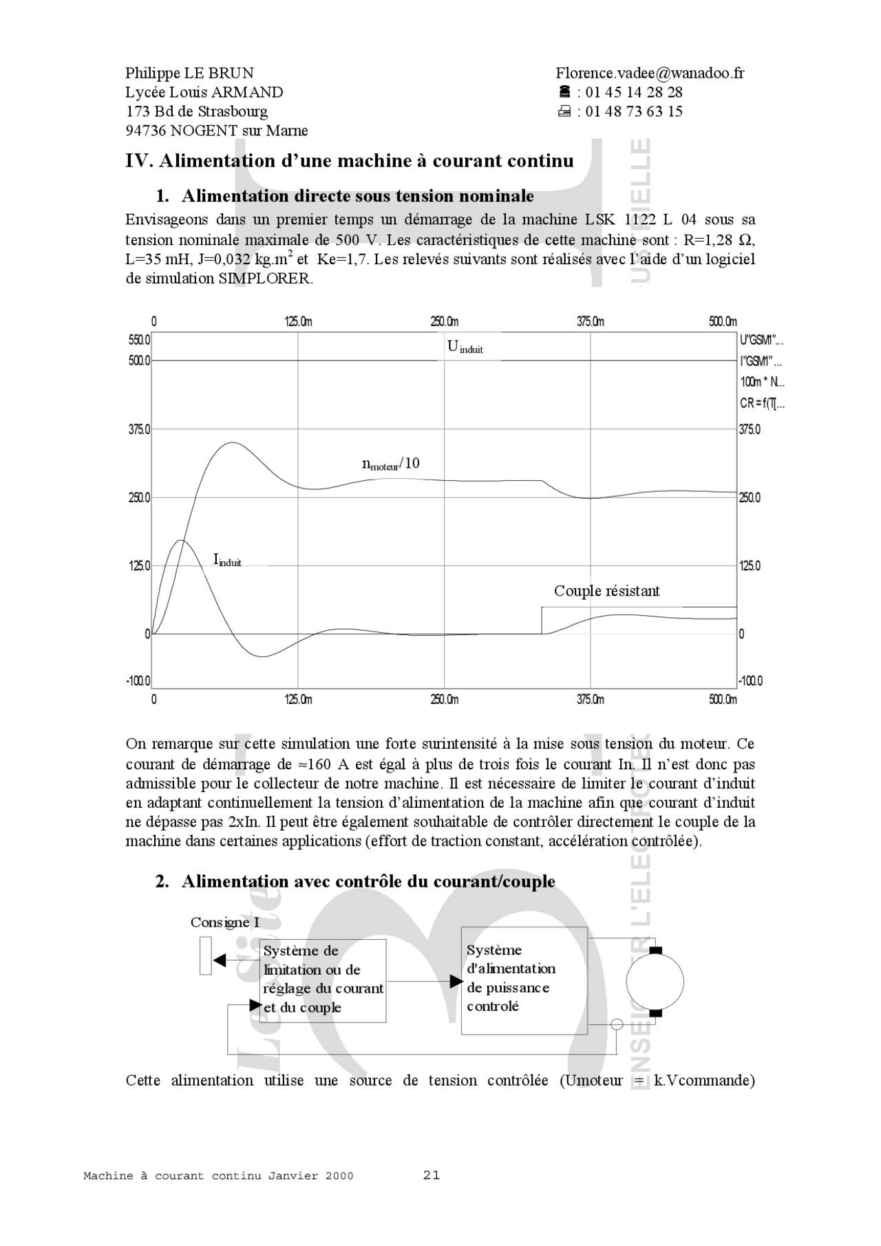 Notes Sur La Machine à Courant Continu 3° Partie Docsity