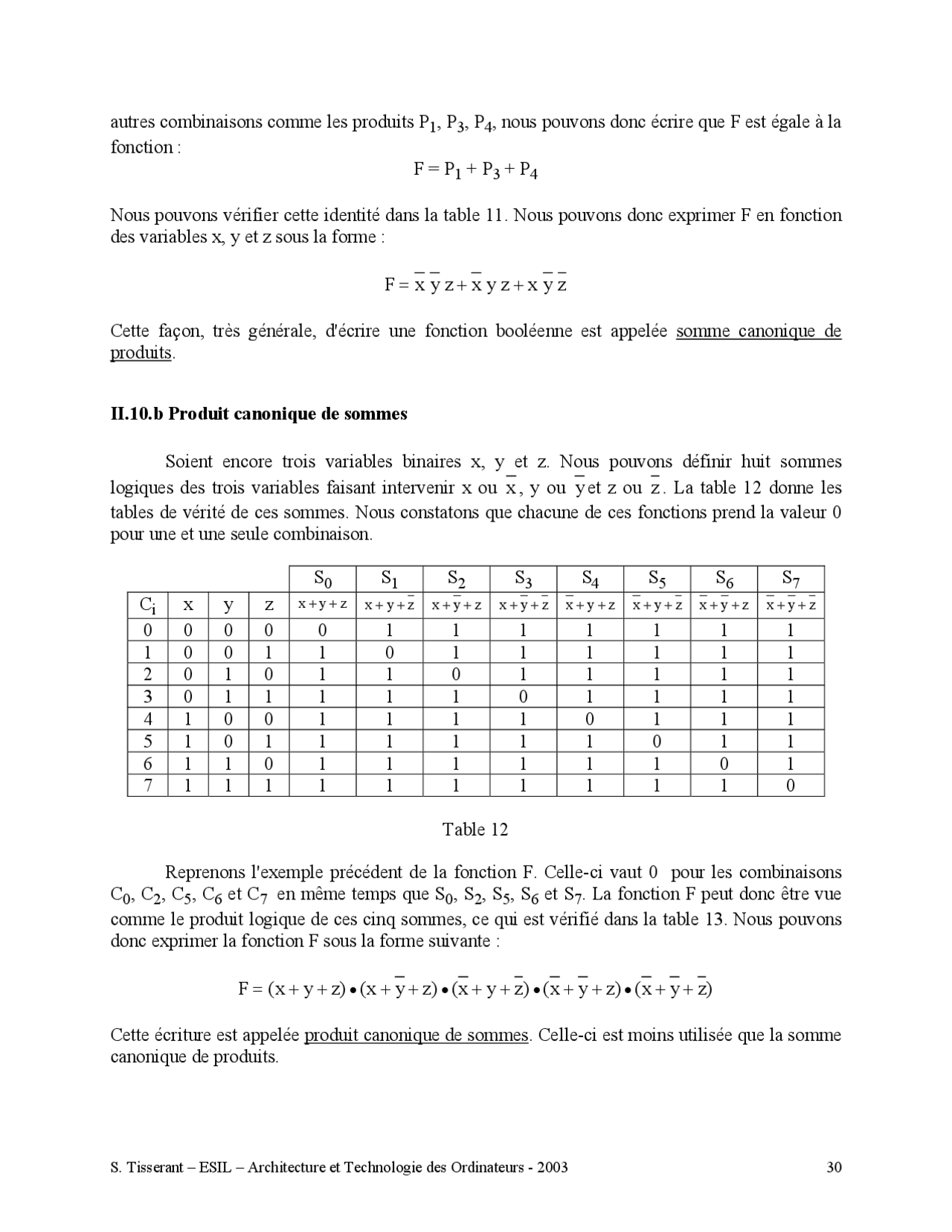 Notes Sur Les Portes Logiques Et Algèbre De Boole 2° Partie Docsity