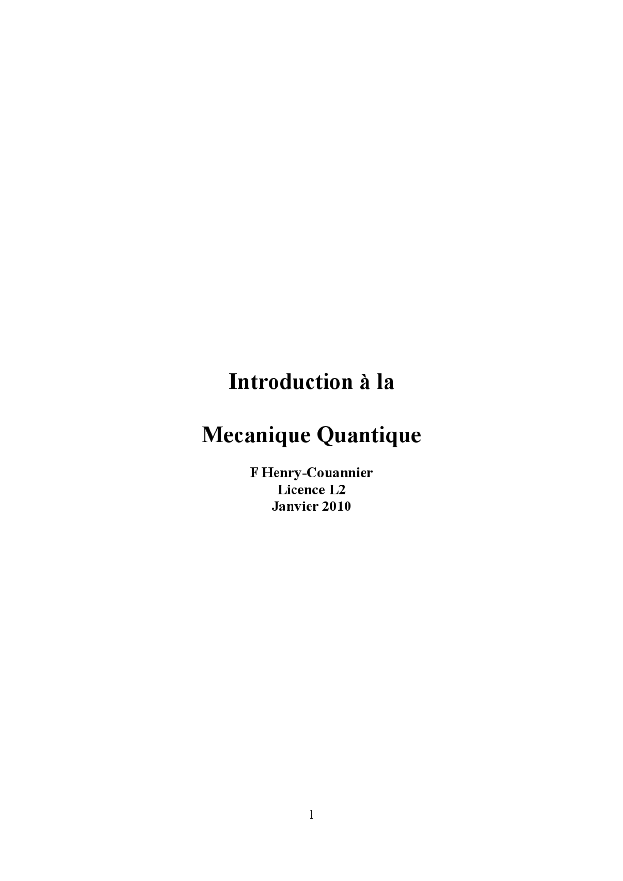 Notes Sur Lintroduction à La Mécanique Quantique 1° Partie Docsity