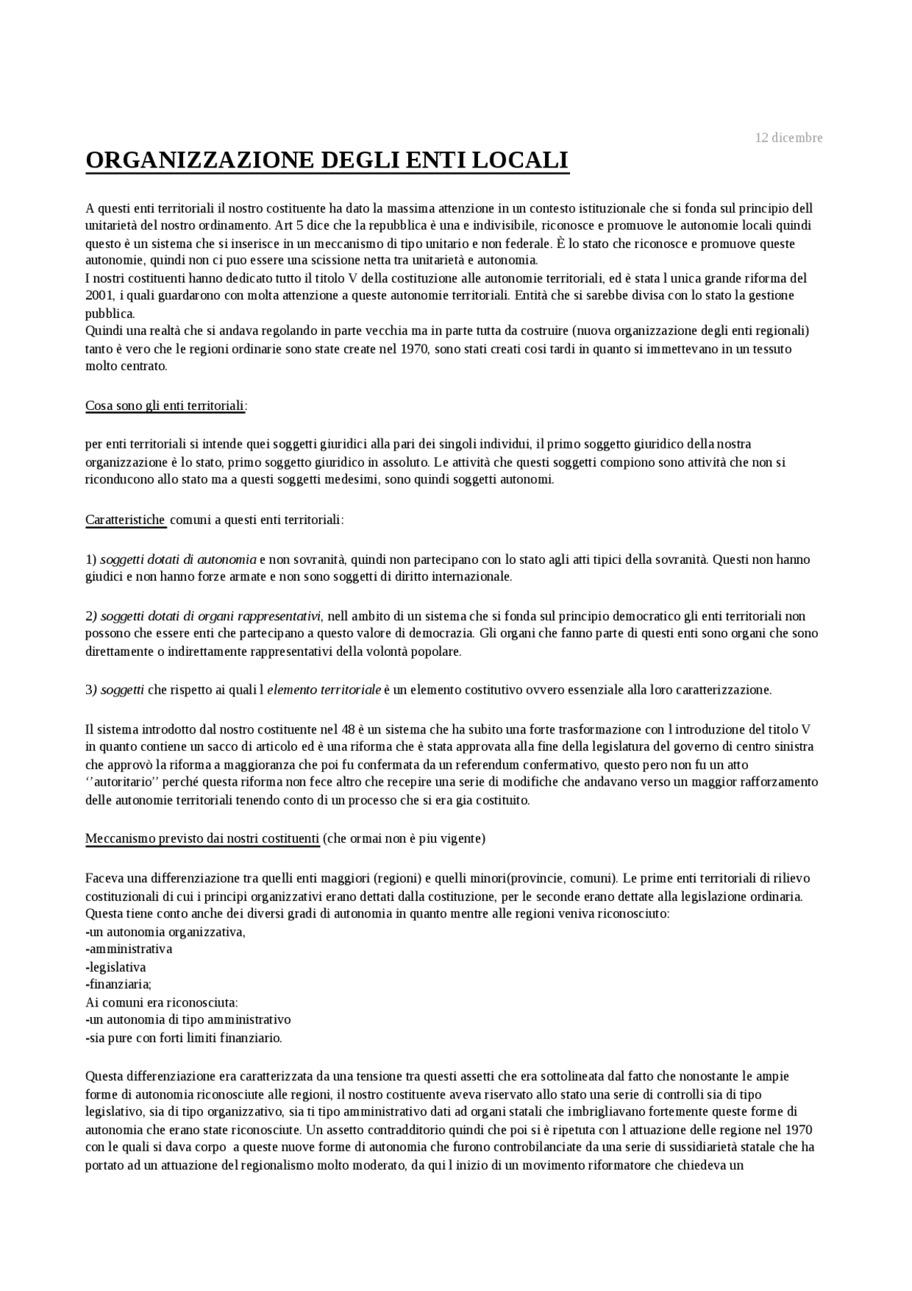 Enti Locali Docsity