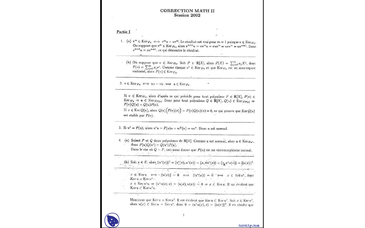 Exercices De Mathématique Docsity