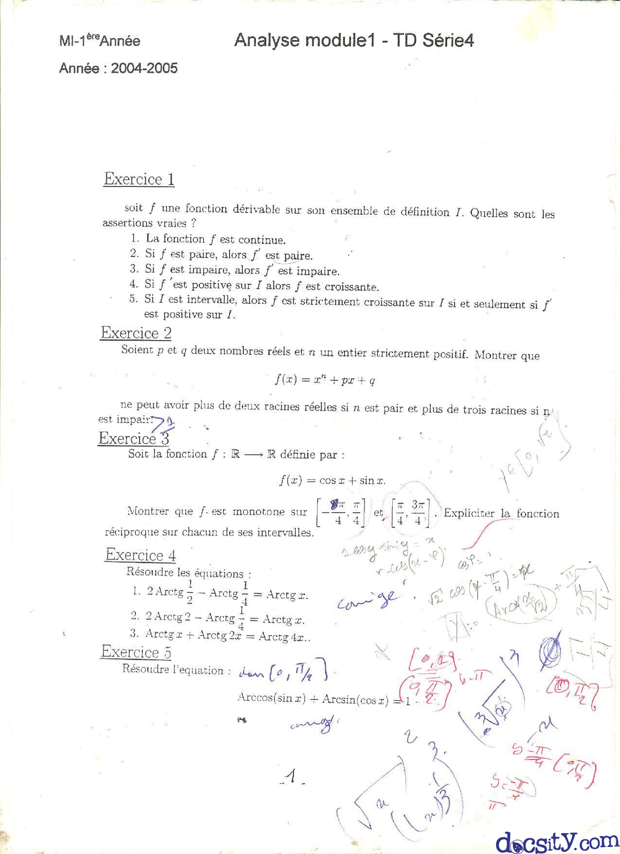 Exercices Sur Lanalyse Des Modules 2 Docsity