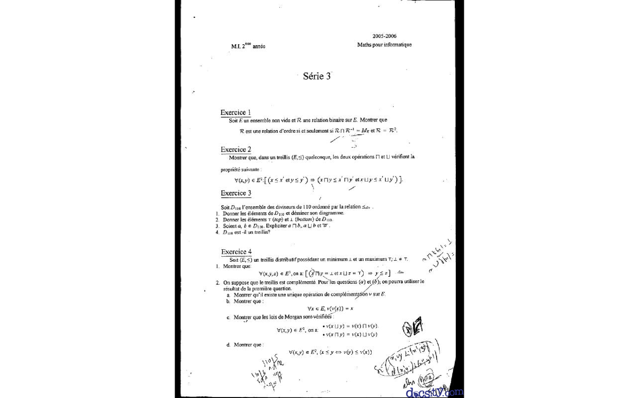 Exercices Sur Linformatique 3 Docsity
