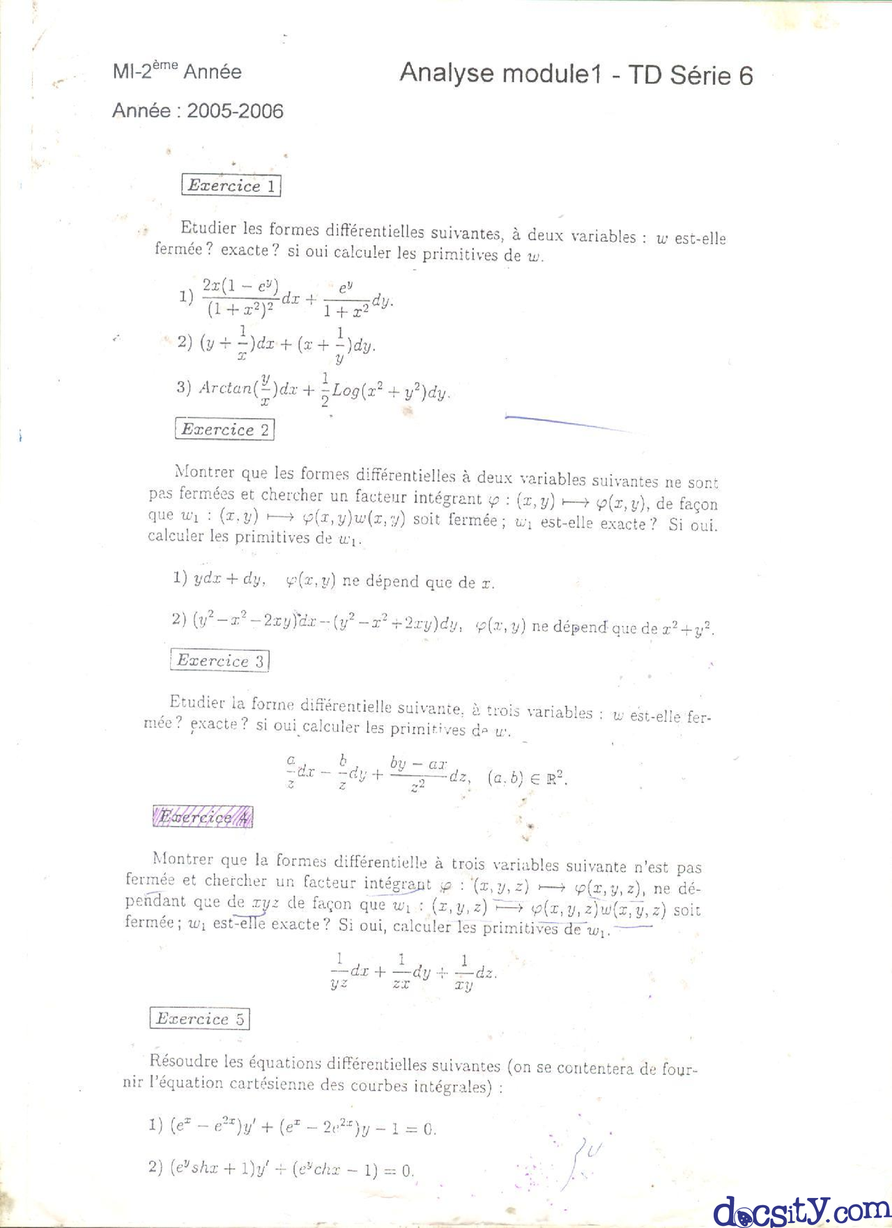 Exercices Sur Les Principes Dalgèbre 2 Docsity