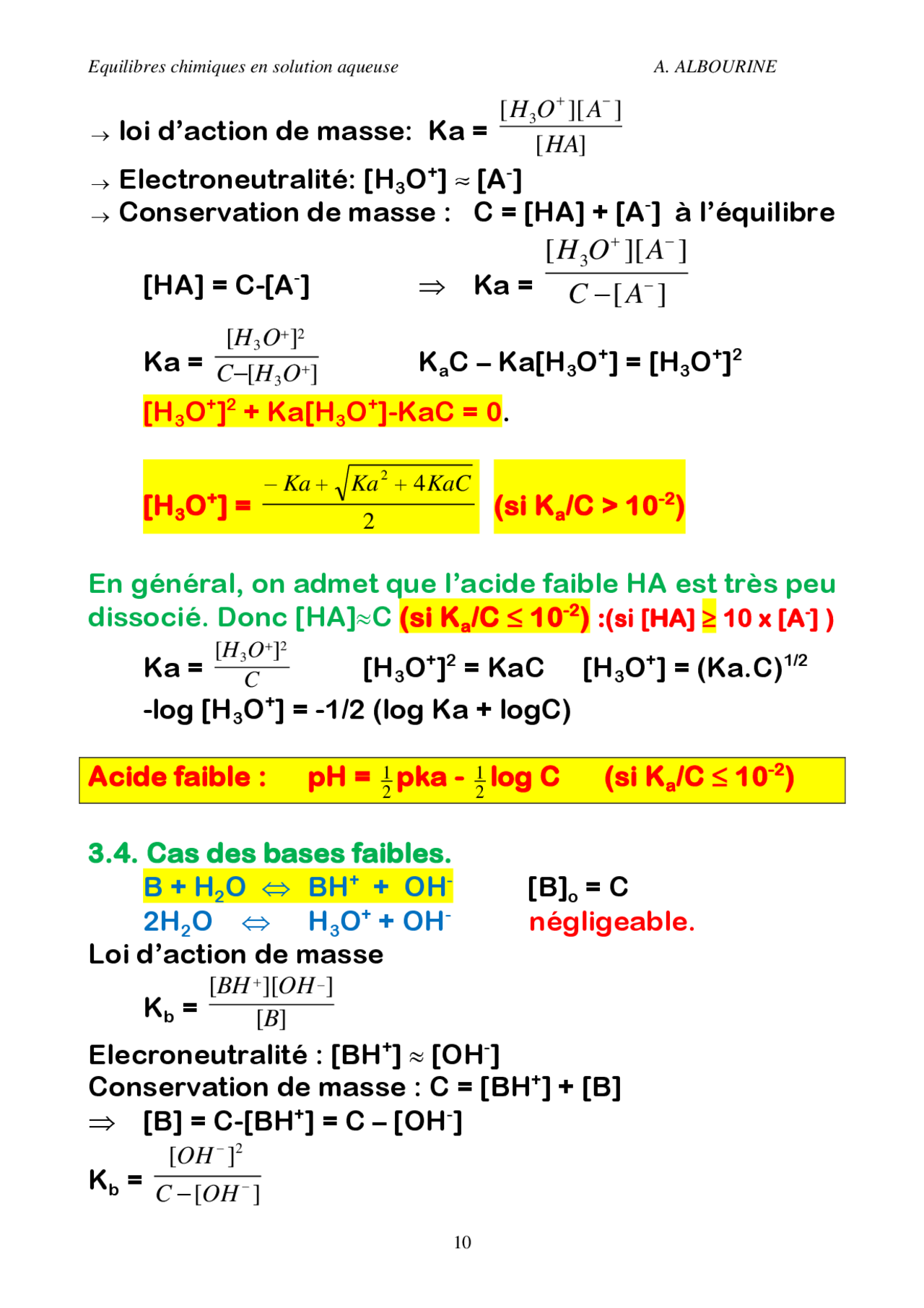 Notes Sur Les Principes De Chimie Générale 2° Partie Docsity
