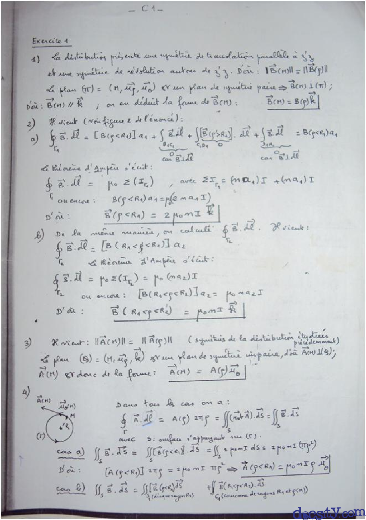 Exercices De Mathématique Docsity