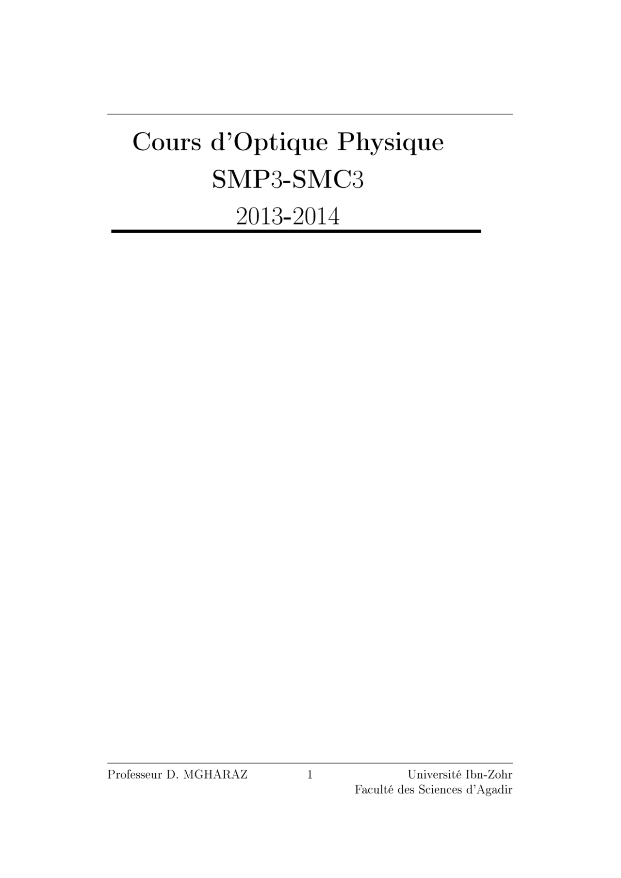 Notes Sur Loptique Physique 1° Partie Docsity